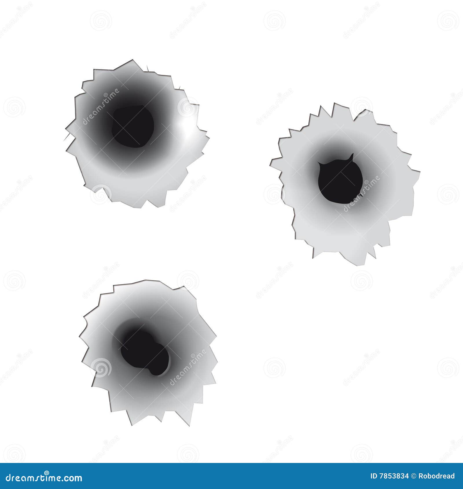 Bullet holes (vector) stock vector. Illustration of fire - 7853834