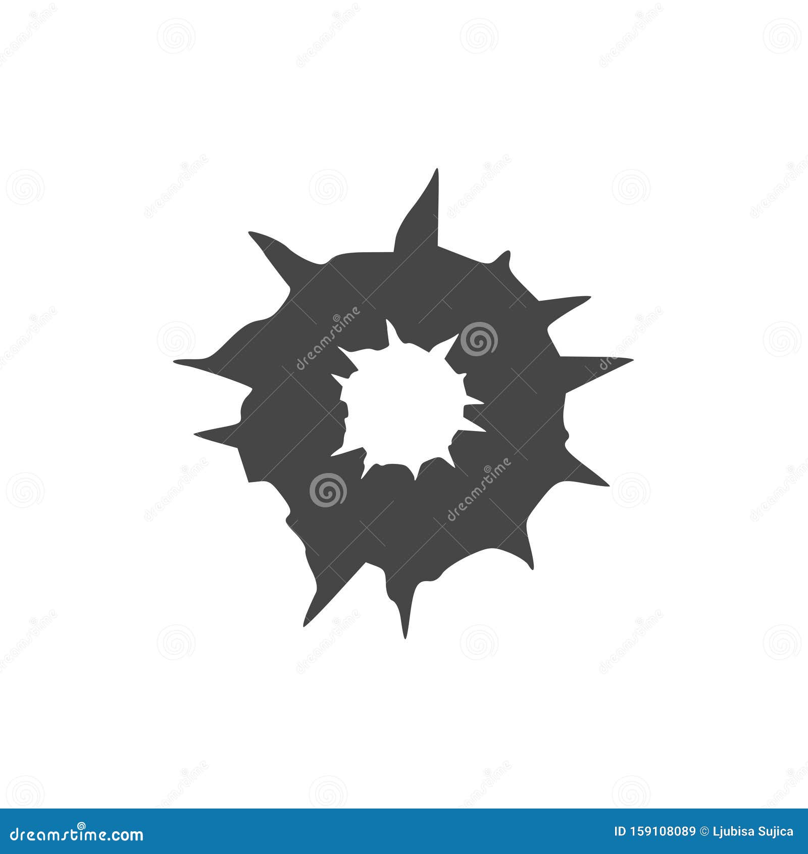Bullet holes, Vector icon stock vector. Illustration of army - 159108089