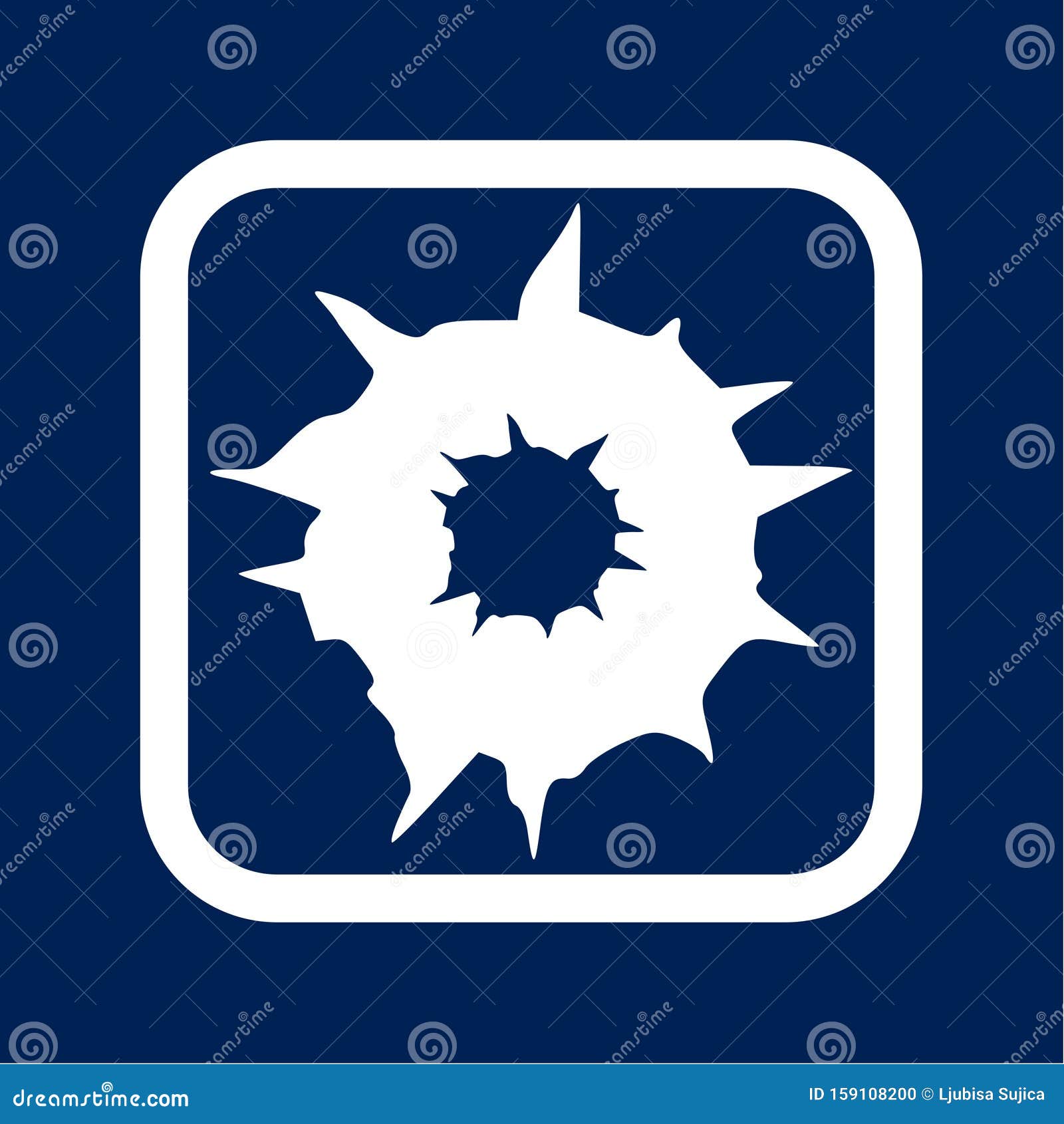 Bullet holes, Vector icon stock vector. Illustration of disaster ...