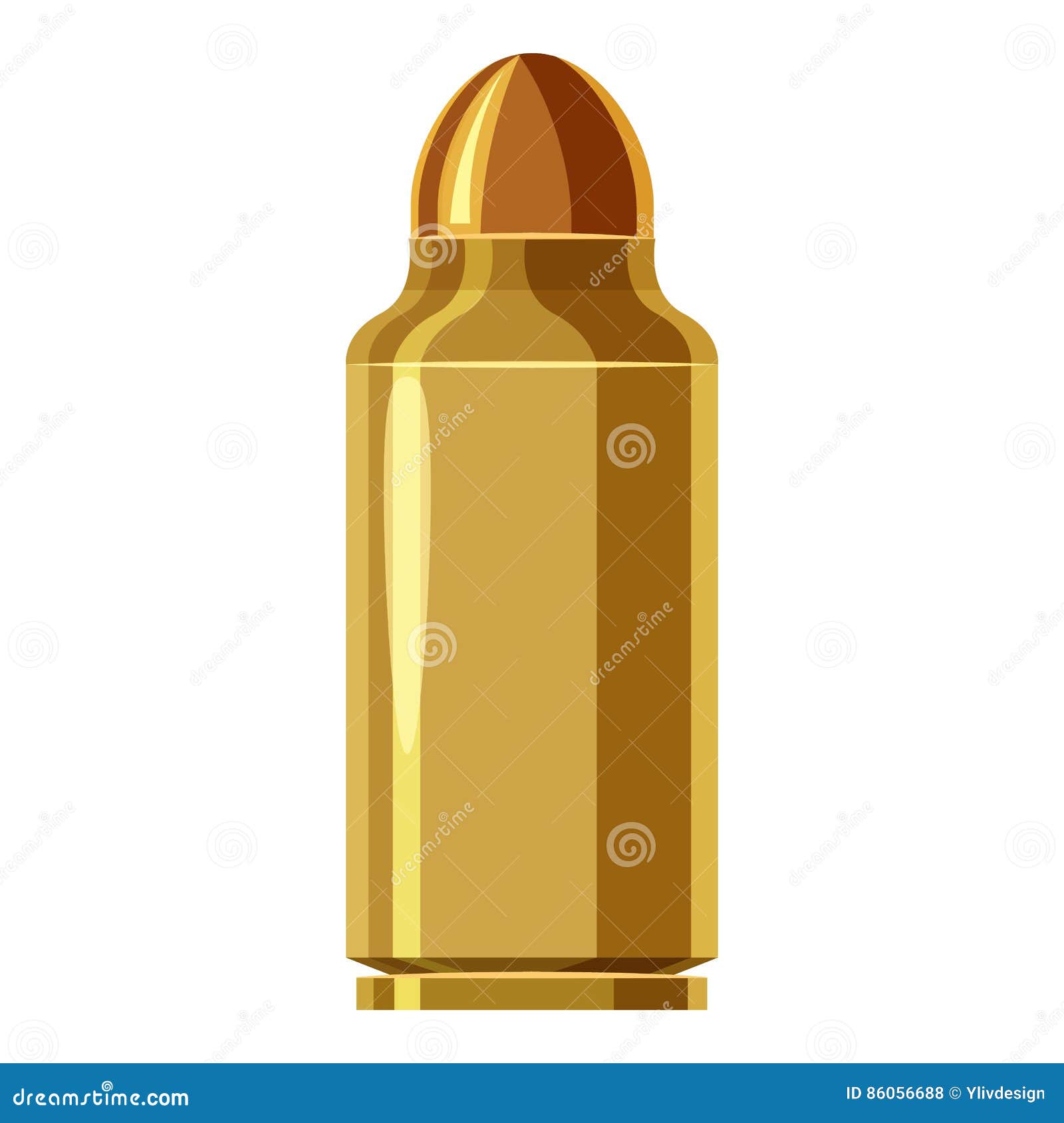 Bullet icon, cartoon style stock vector. Illustration of ammunition ...