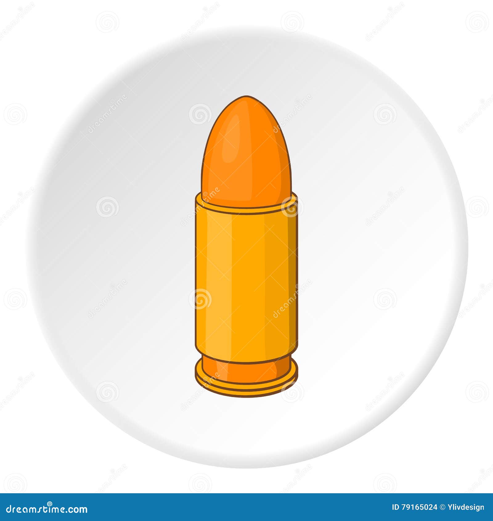 Bullet icon, cartoon style stock vector. Illustration of kill - 79165024