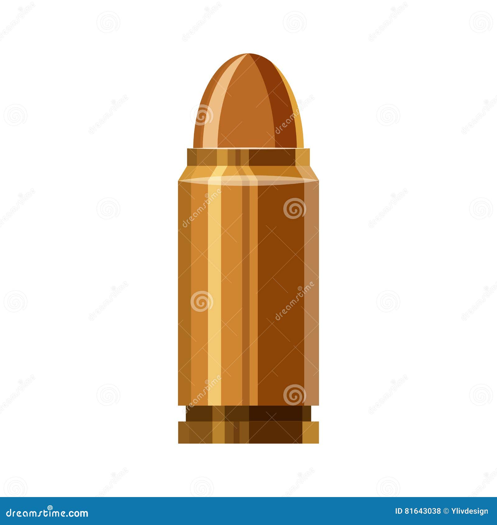 Bullet Icon in Cartoon Style Stock Vector - Illustration of isolated ...