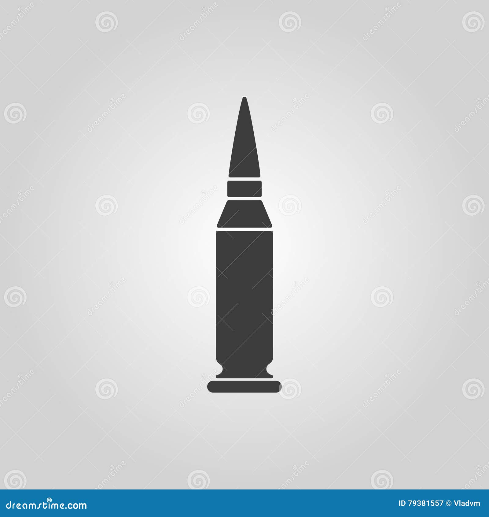 The Bullet Icon. Weapon Symbol Stock Vector - Illustration of design ...