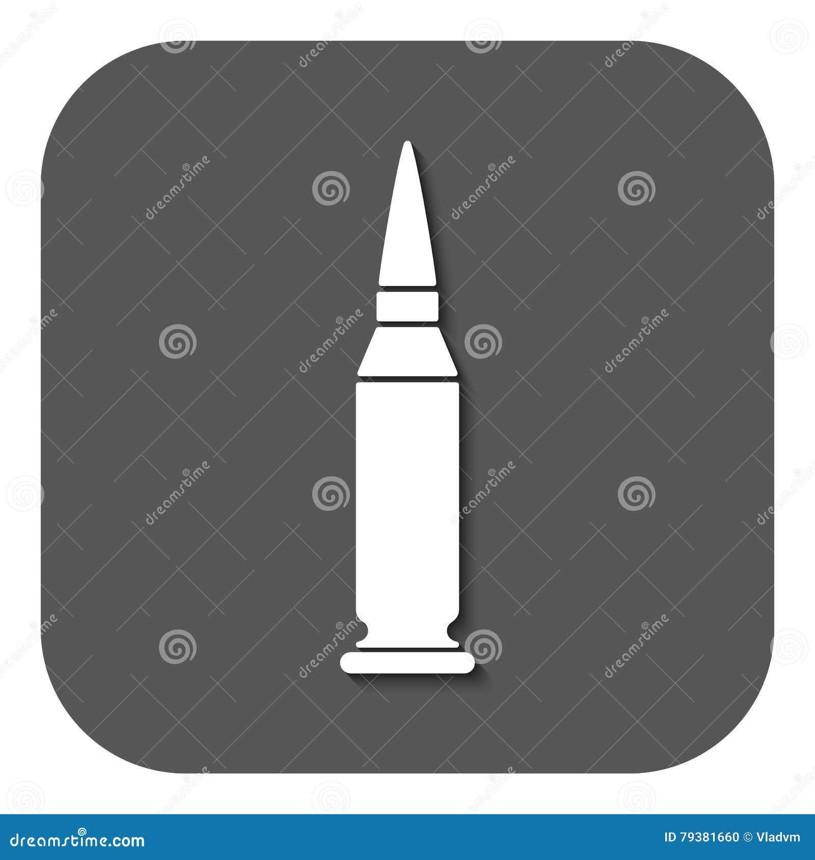 The Bullet Icon. Weapon Symbol Stock Vector - Illustration of bullet ...