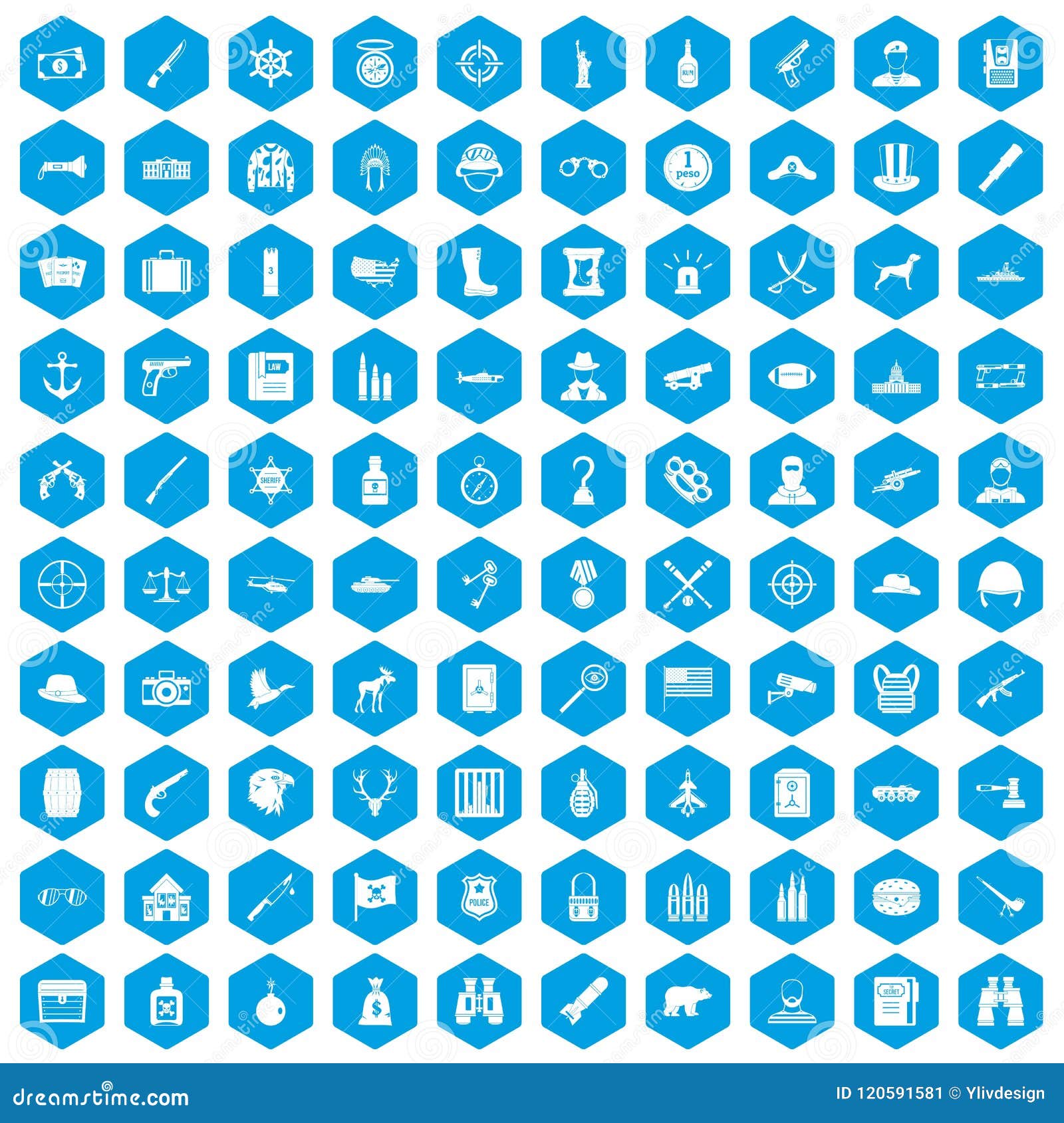 100 bullet icons set blue stock vector. Illustration of bomb - 120591581