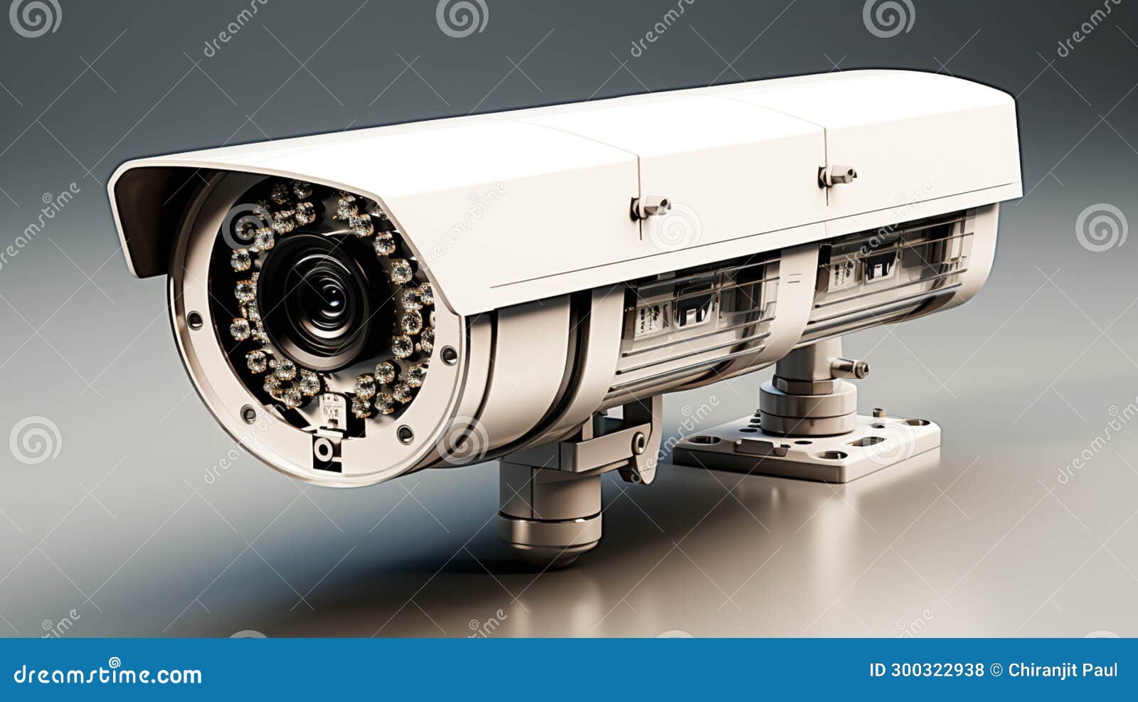 Bullet IP Camera Isolated on White Background Stock Illustration ...
