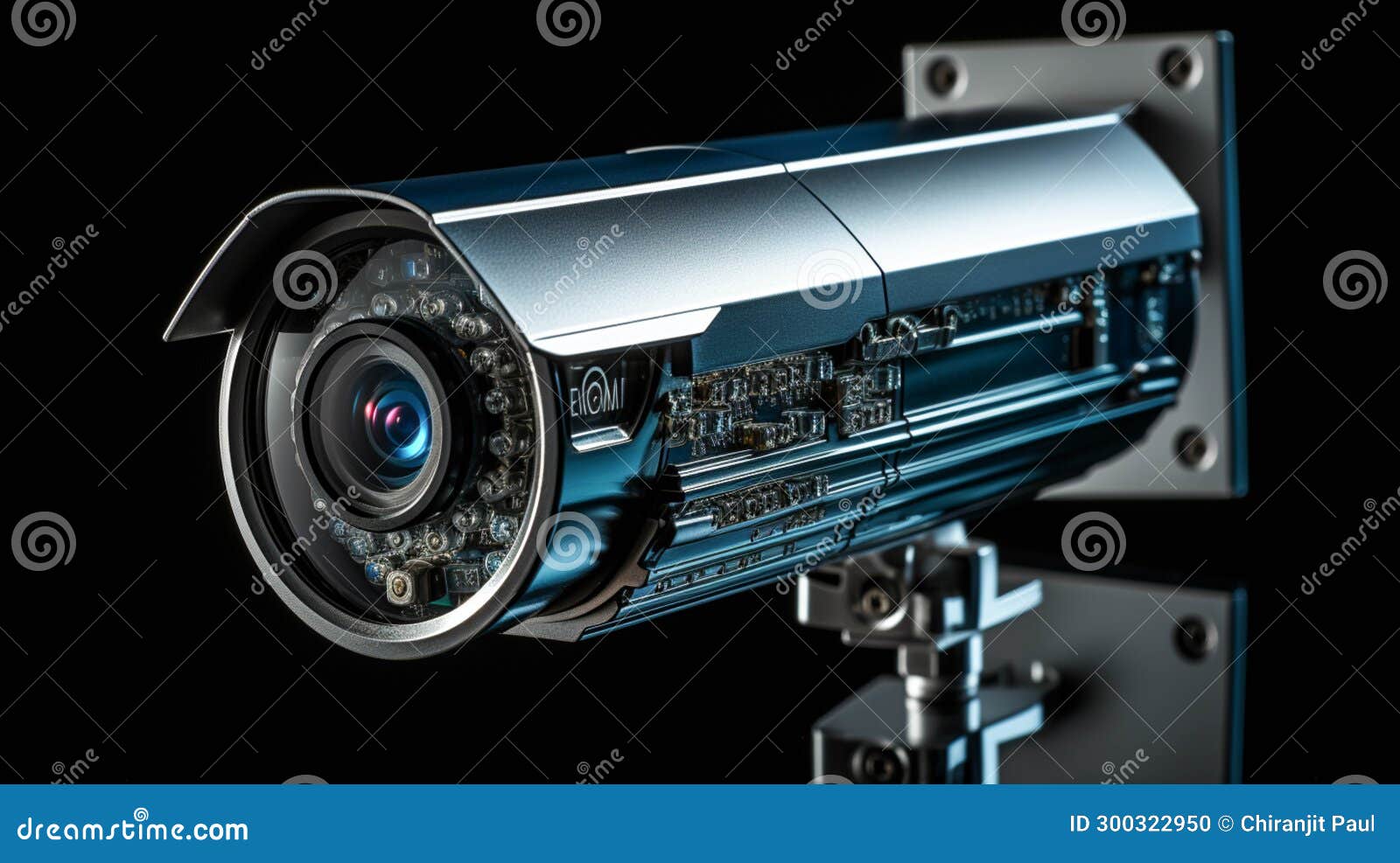 Bullet IP Camera Isolated on White Background Stock Illustration ...