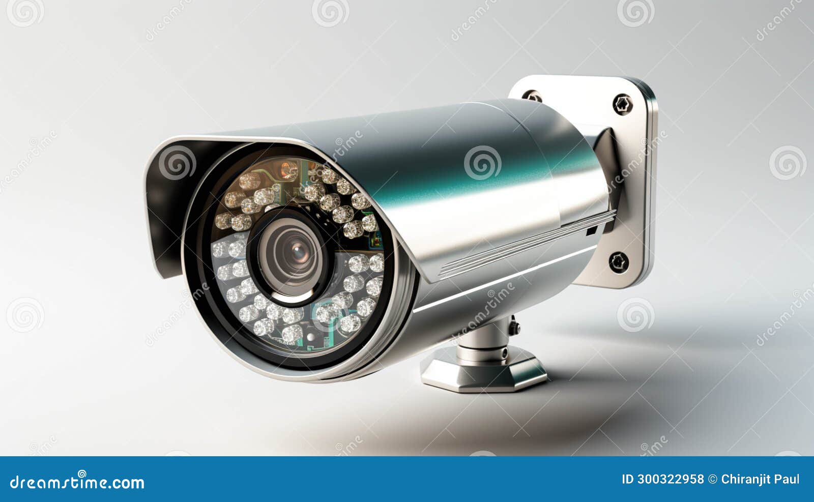 Bullet IP Camera Isolated on White Background Stock Illustration ...