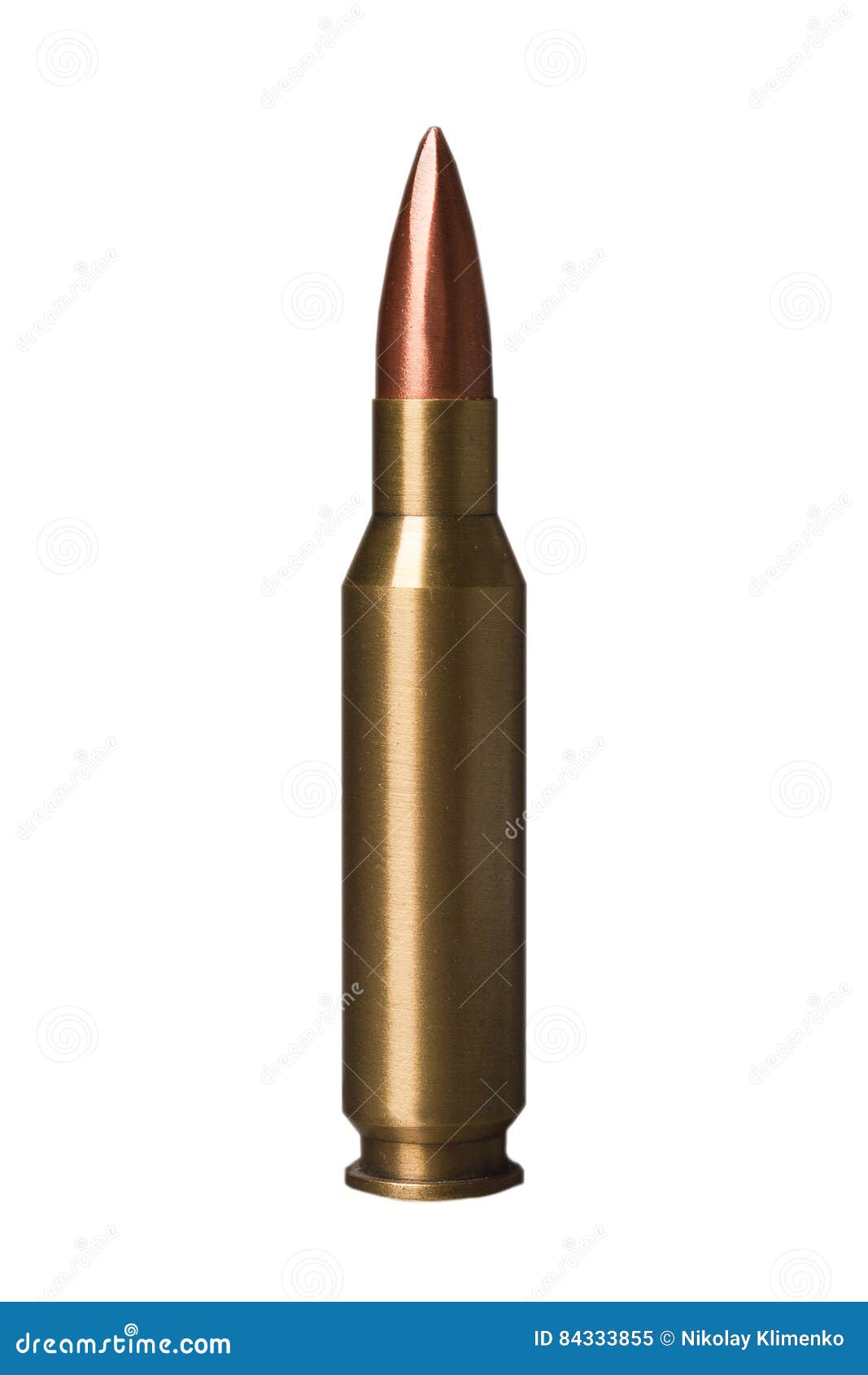 Bullet Isolated on a White Bg Photo Stock Image - Image of weapon, ammo ...