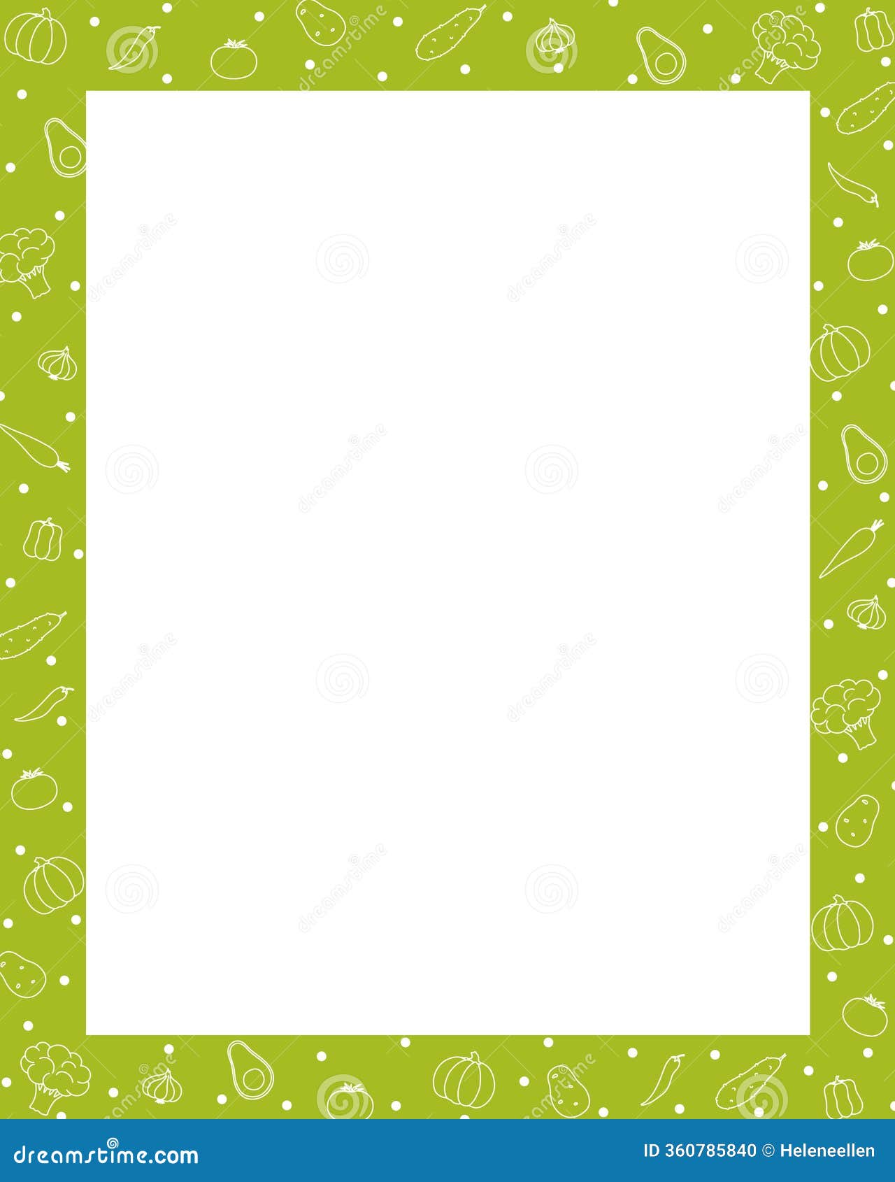 Bullet Journal Blank Printable Page Rectangular Frame Decorated with ...