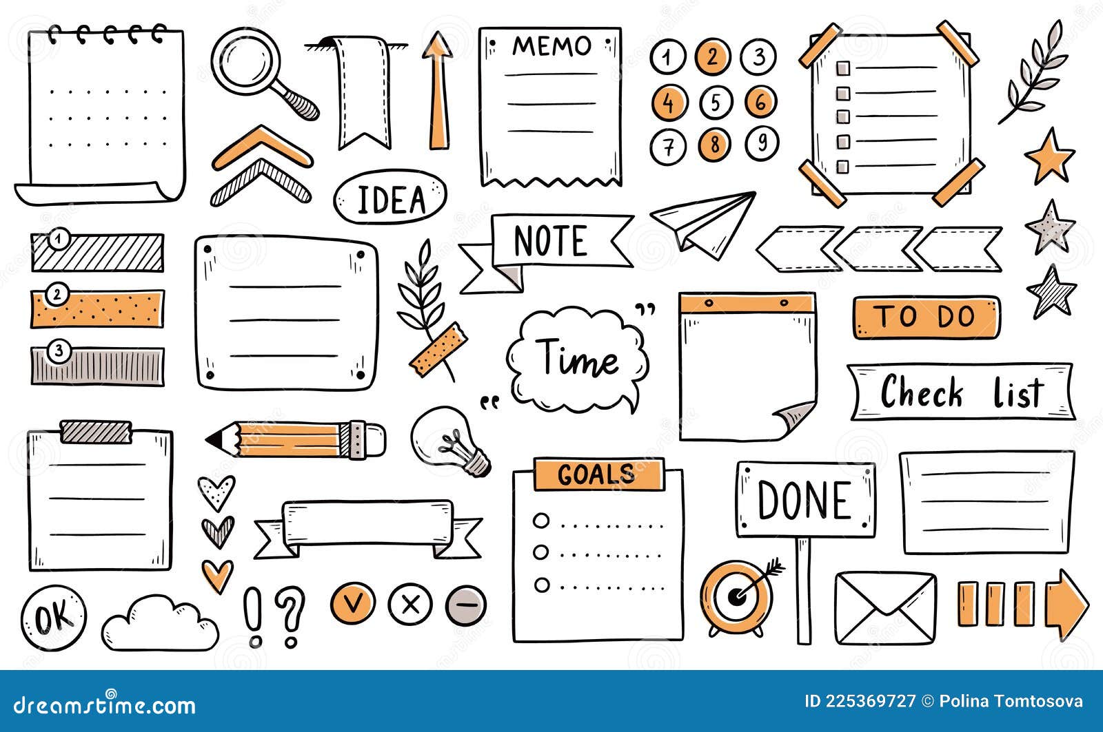 Bullet Journal Stickers Sheet. Cute Digital Printable Sticker For ...