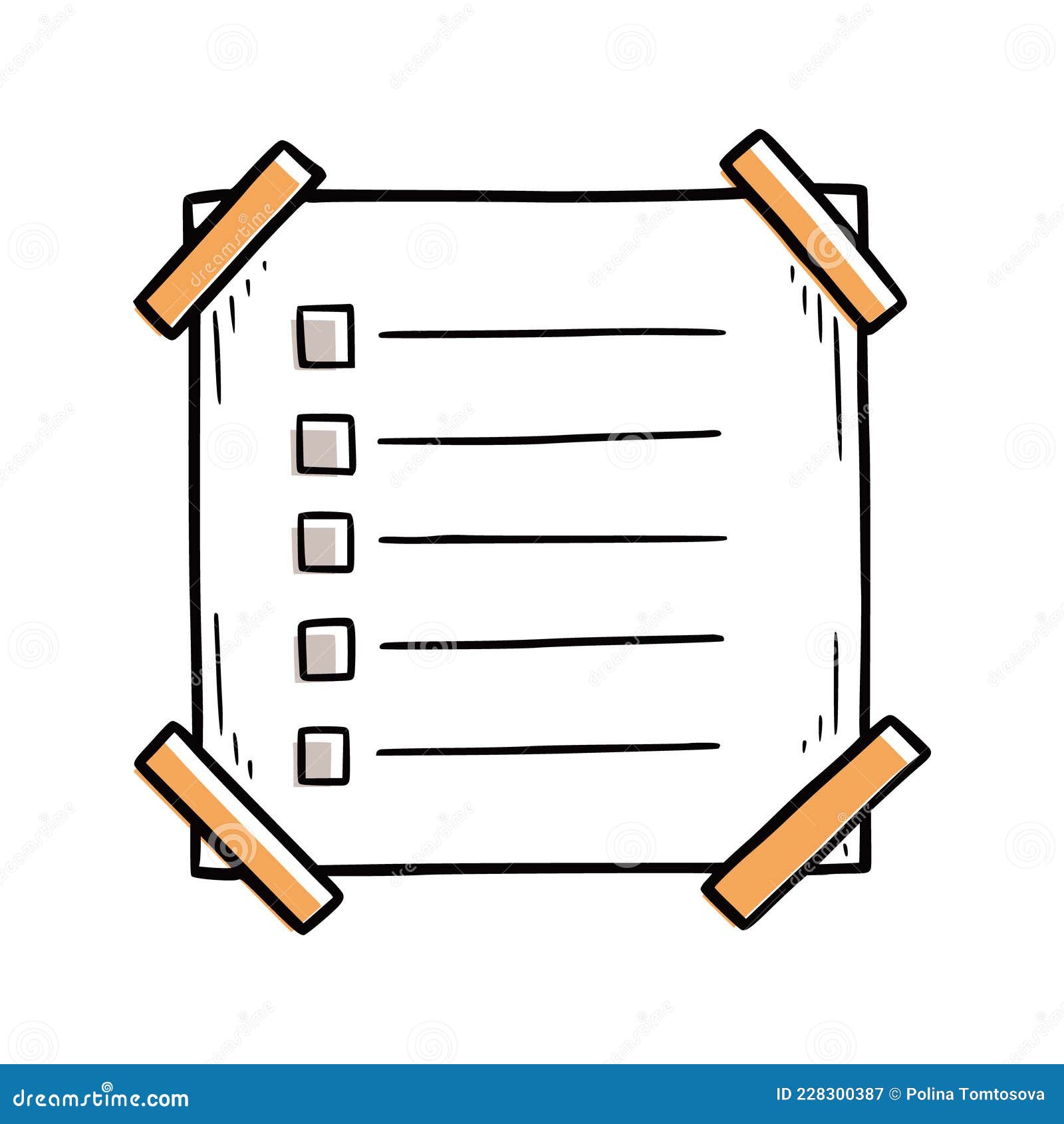 Bullet Journal Hand Drawn Note Element. Stock Vector - Illustration of doodle, diary: 228300387