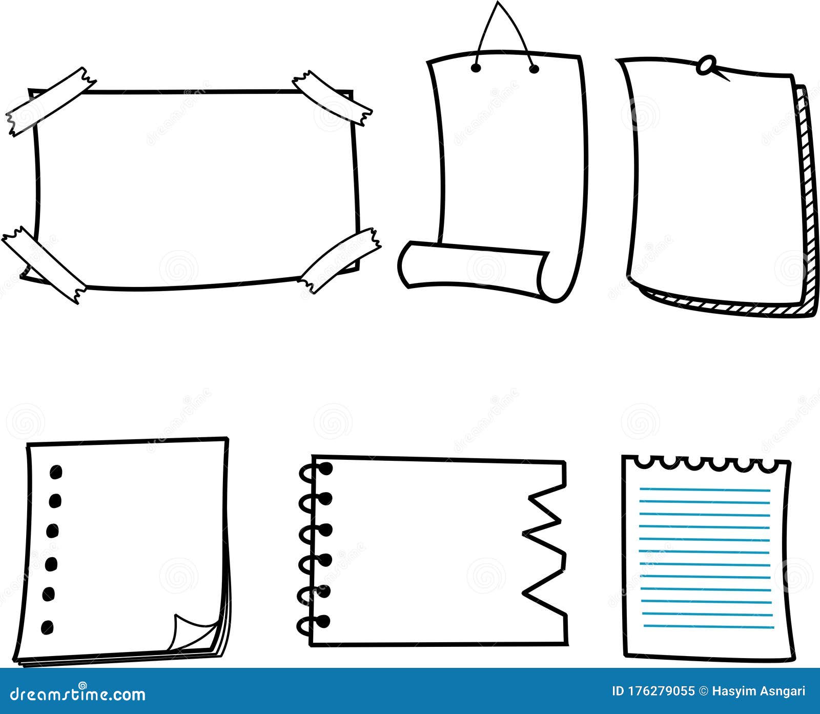 Bullet Journal Hand Drawn Vector Stock Vector - Illustration of board ...