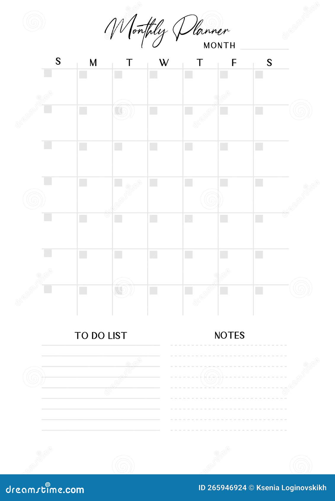 Bullet Journal, Planner, Habits Tracker Printable Template Stock ...