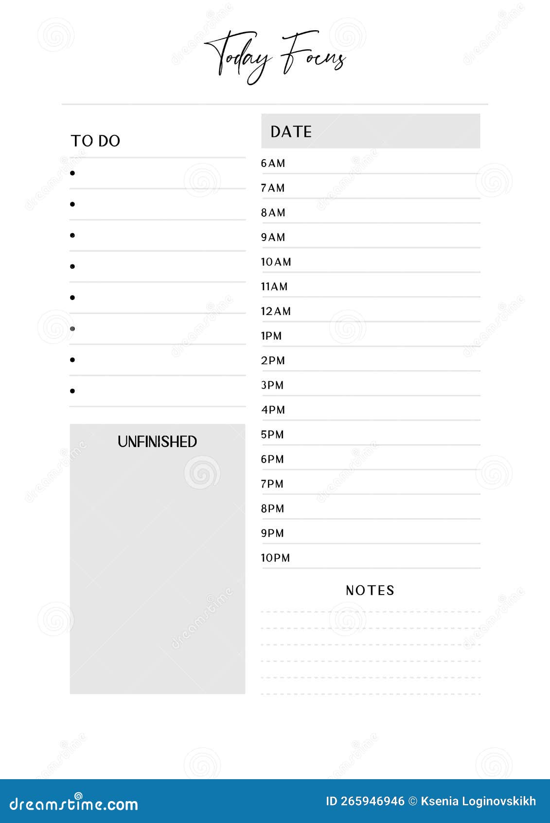 Bullet Journal, Planner, Habits Tracker Printable Template Stock ...