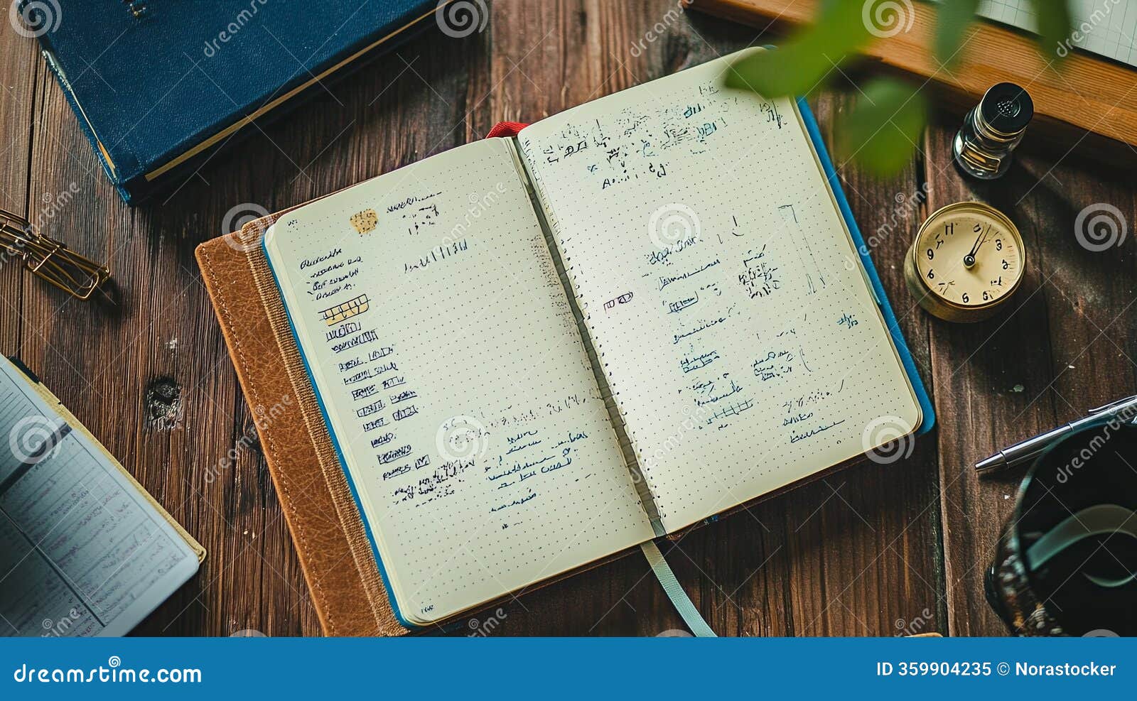 Bullet Journaling: a Bullet Journal Open To a Study Tracker Page with ...