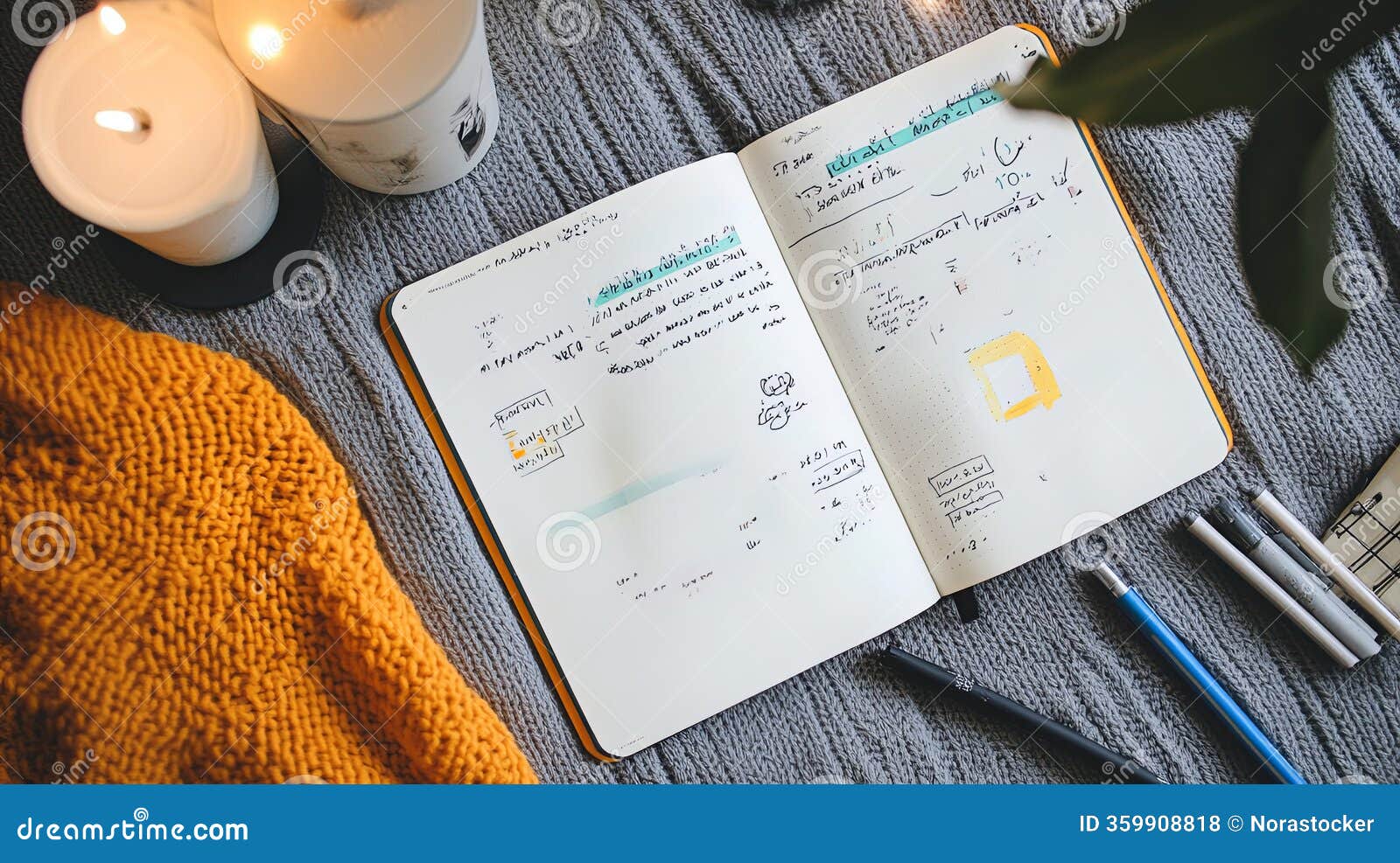 Bullet Journaling: a Bullet Journal Open To a Study Tracker Page with ...
