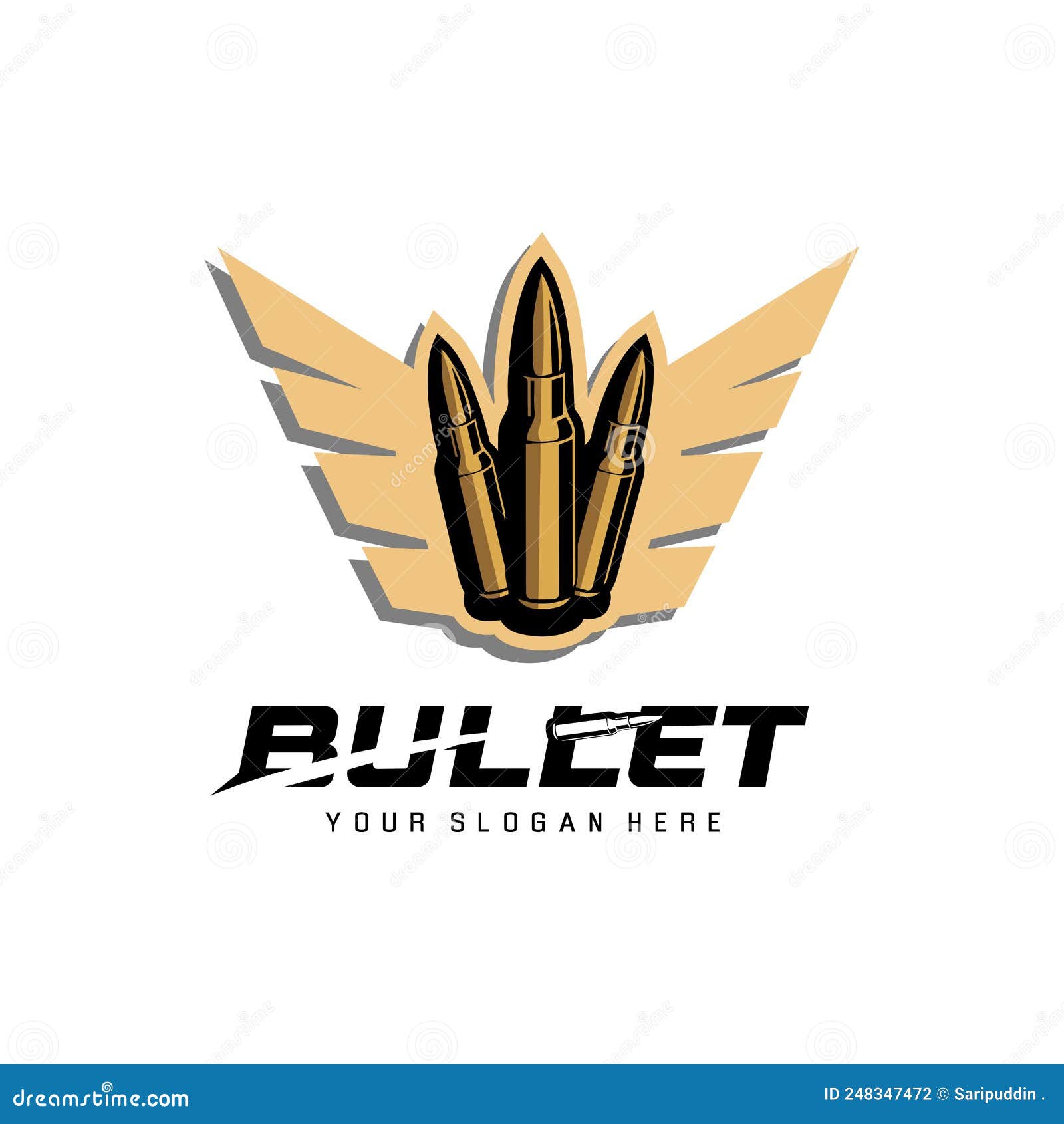 Bullet logo stock vector. Illustration of ammunition - 248347472