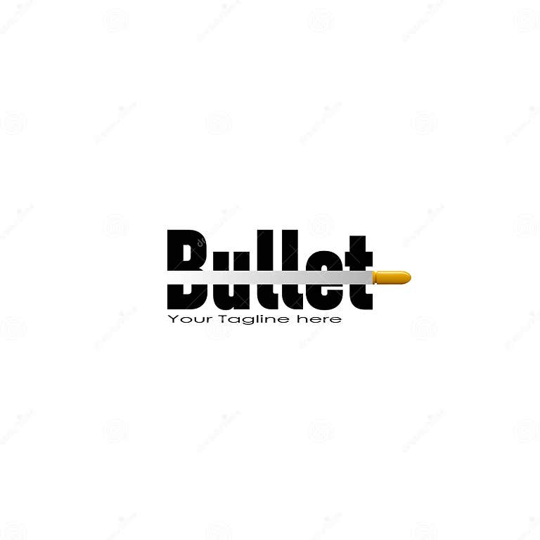 Bullet Logo Design Vector Graphics Stock Vector - Illustration of power ...