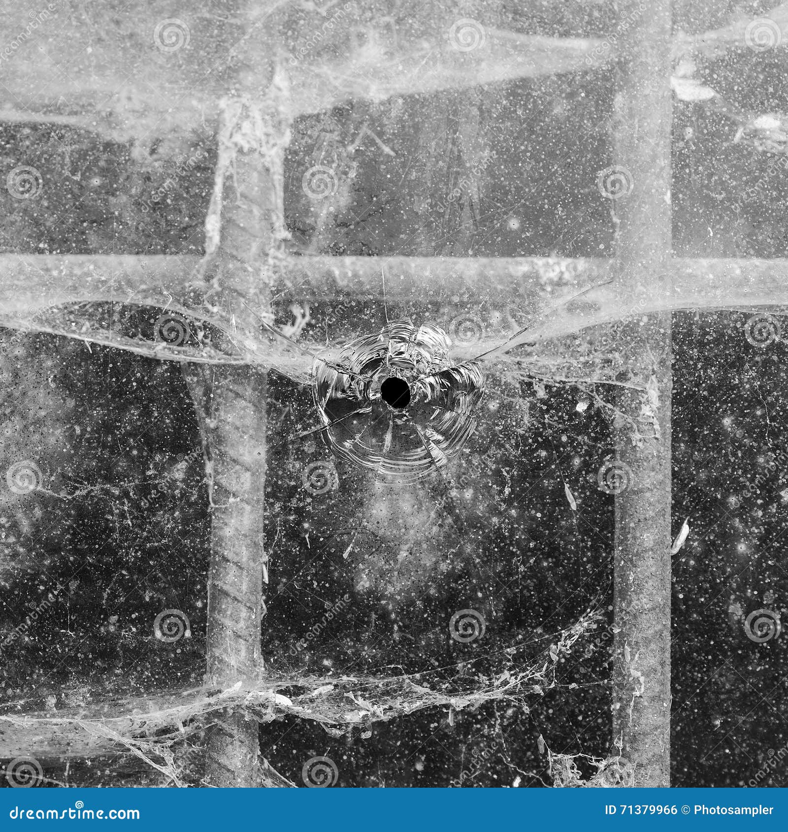Bullet mark in glass stock photo. Image of unsafe, spot - 71379966