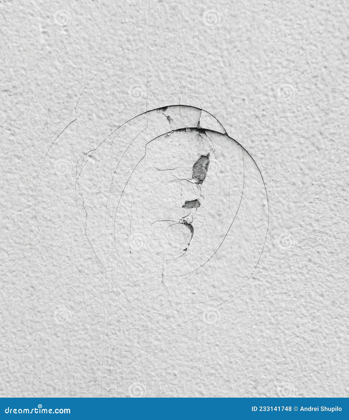 Bullet marks on the wall stock photo. Image of construction - 233141748