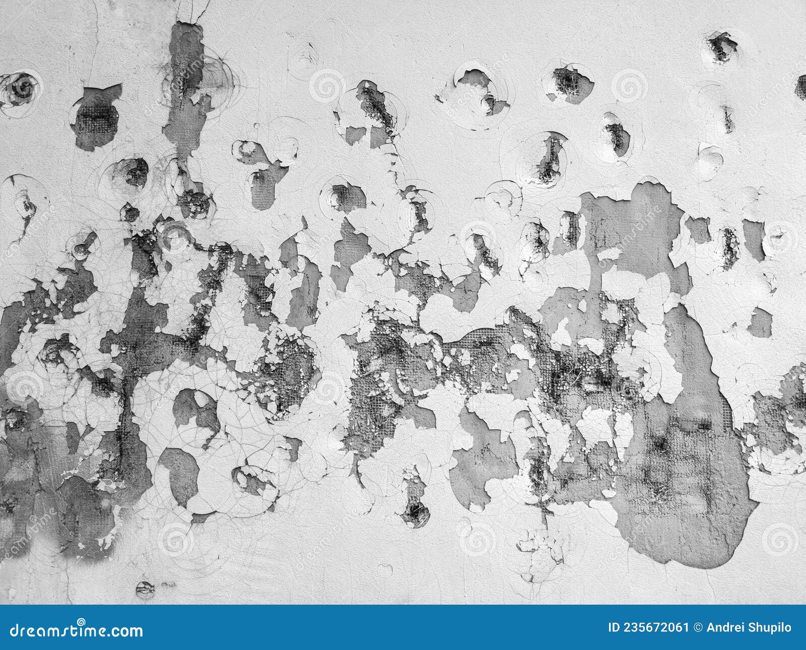 Bullet marks on the wall stock image. Image of construction - 235672061
