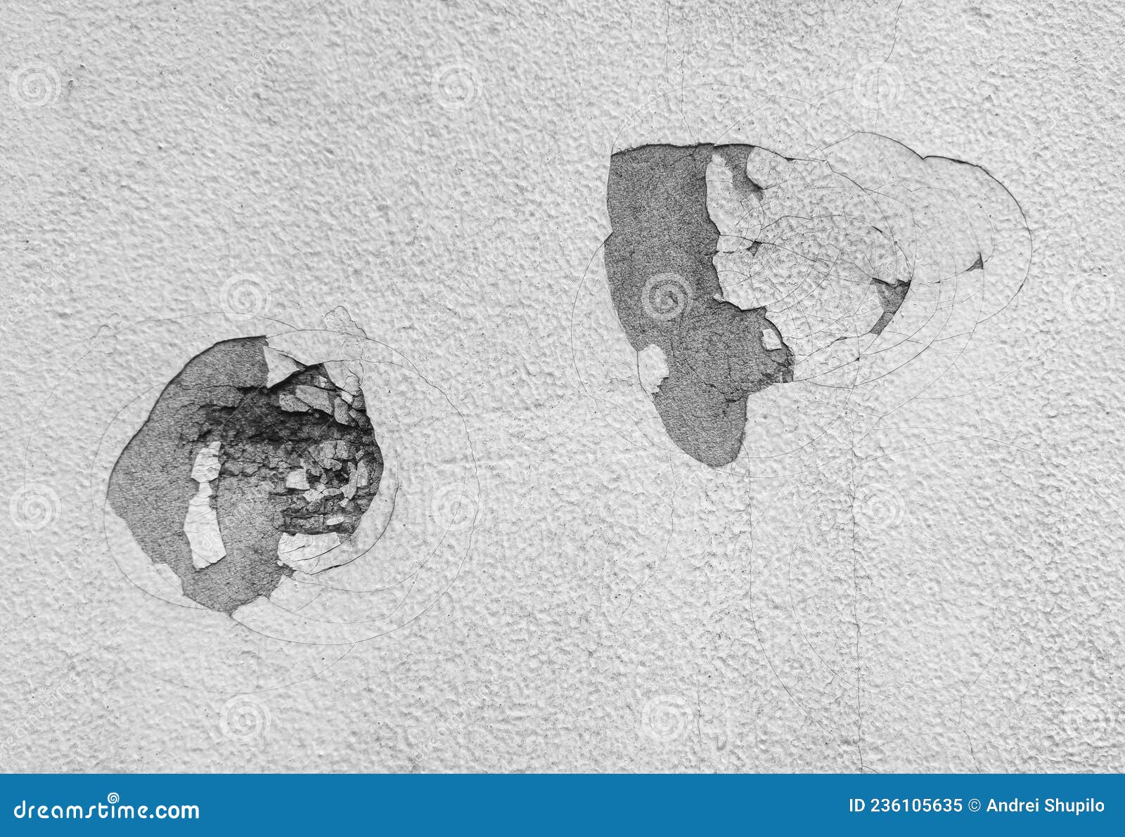 Bullet marks on the wall stock image. Image of texture - 236105635