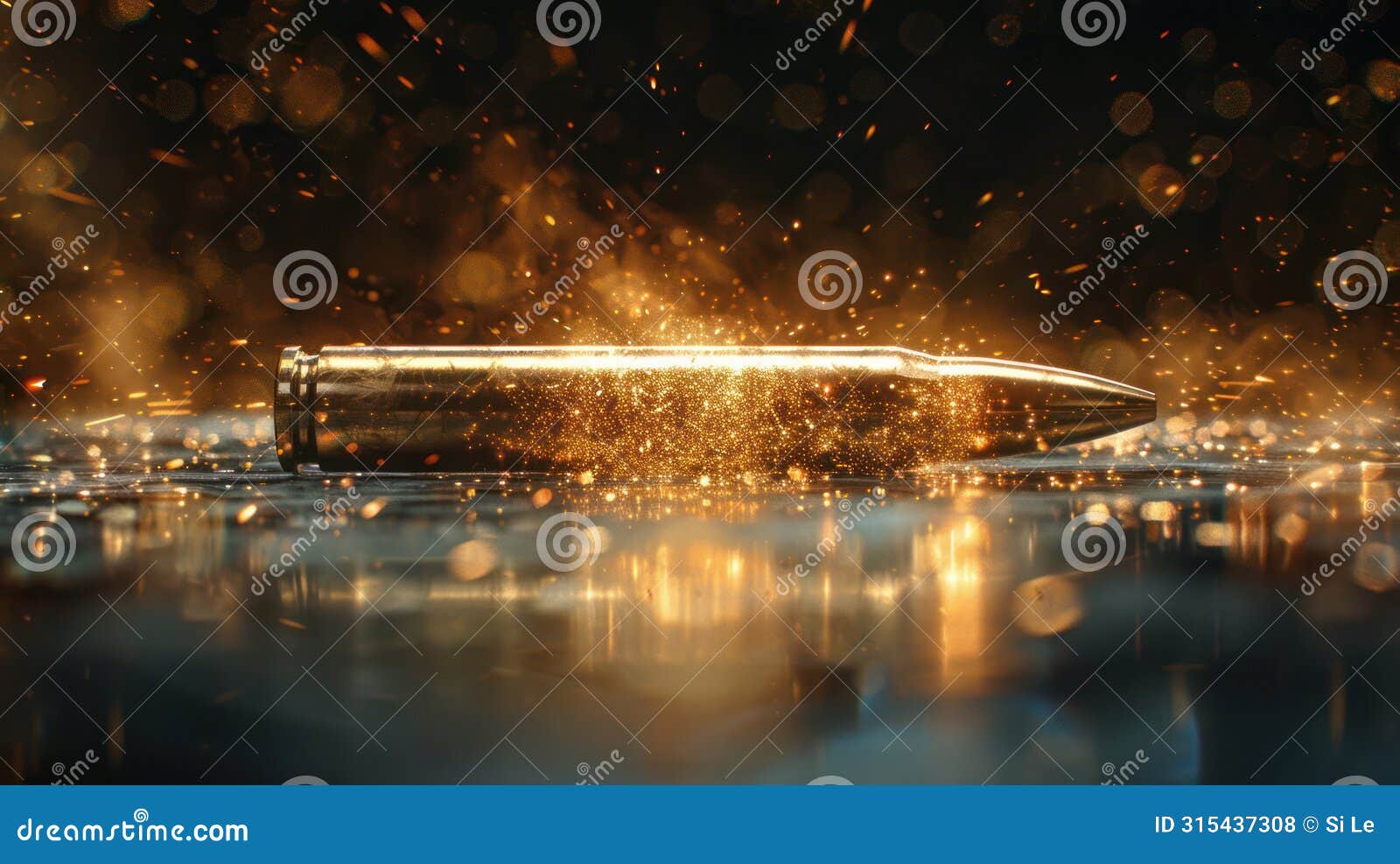 Bullet Path on White Background - High Velocity Projectile Trajectory ...