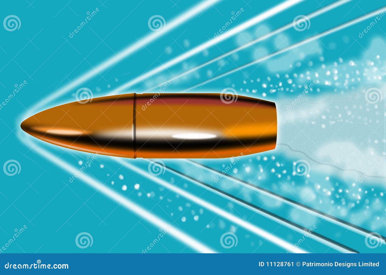 Bullet penetrating water stock illustration. Illustration of flying ...