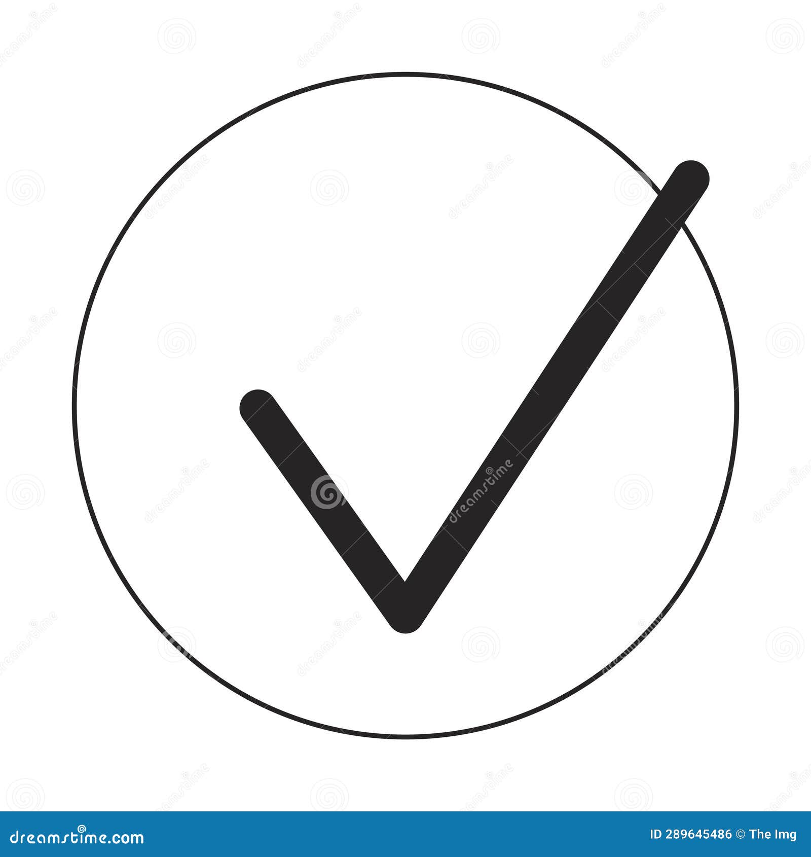 Bullet Point Check Mark Flat Monochrome Isolated Vector Object Stock ...