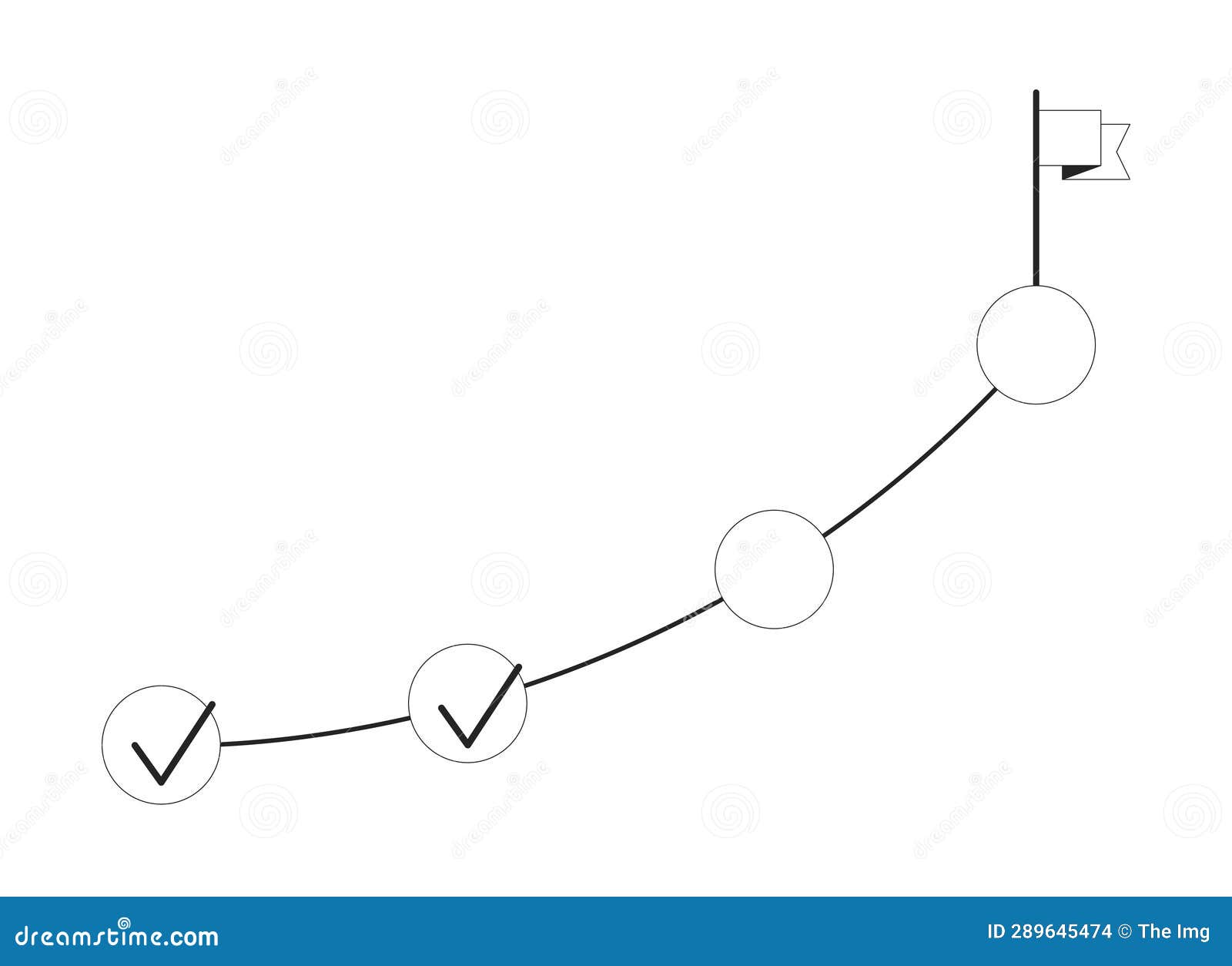 Bullet Points Achieving Goals Flat Monochrome Isolated Vector Object ...