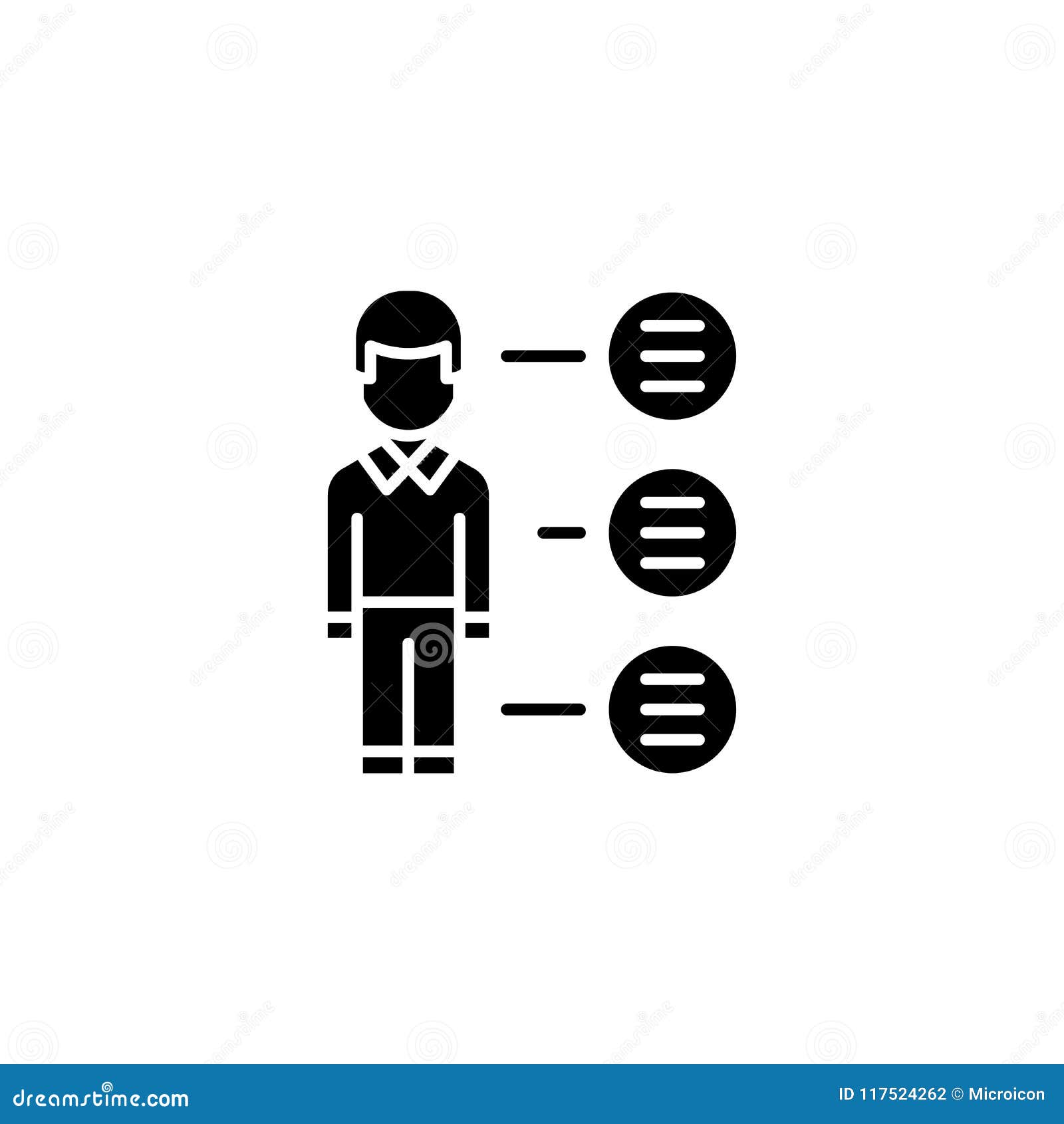 Bullet Points Black Icon Concept. Bullet Points Flat Vector Symbol ...