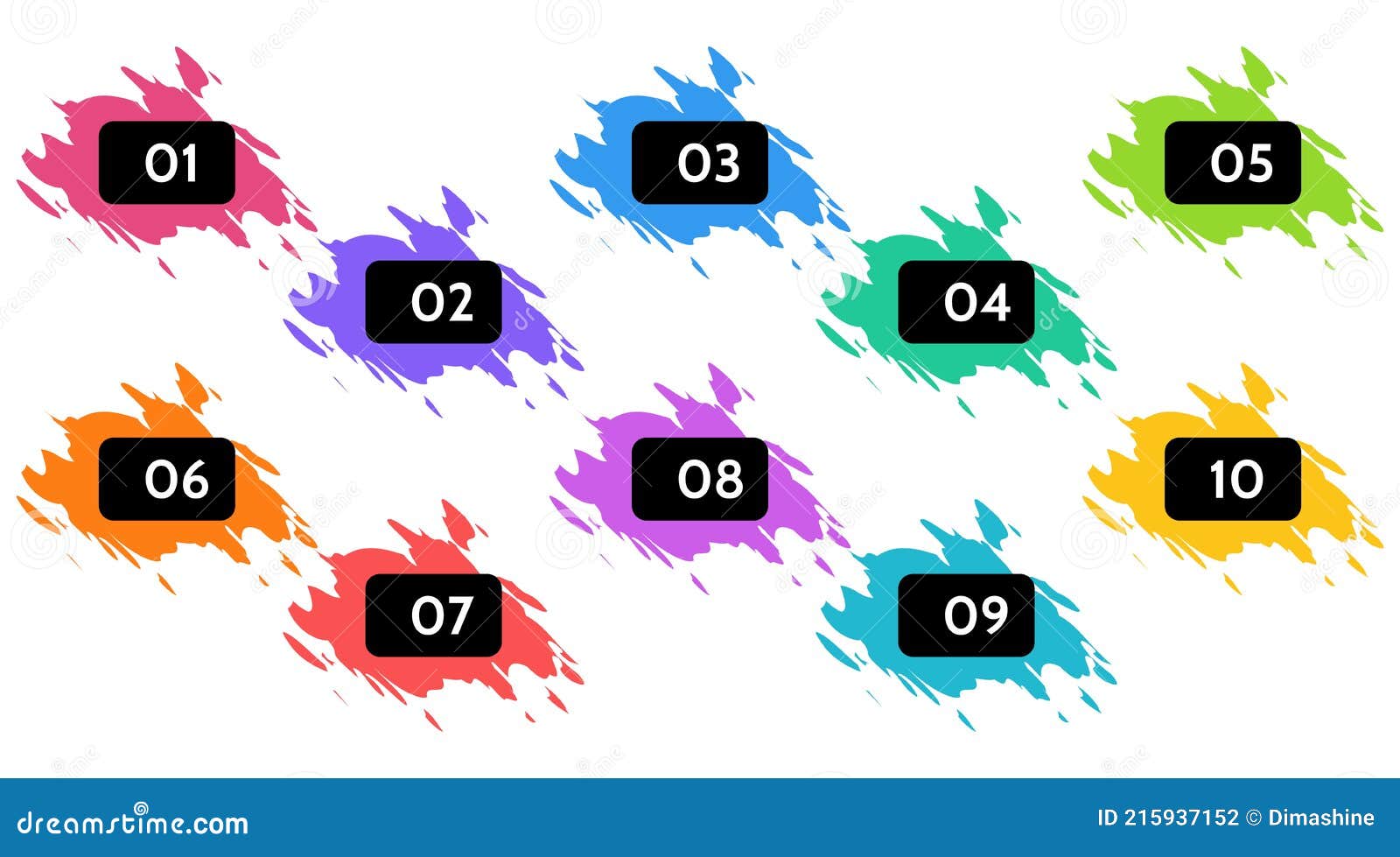 Bullet Points Data, Info Markers. Icon Arrow Set. Number Flags 1 To 12 ...