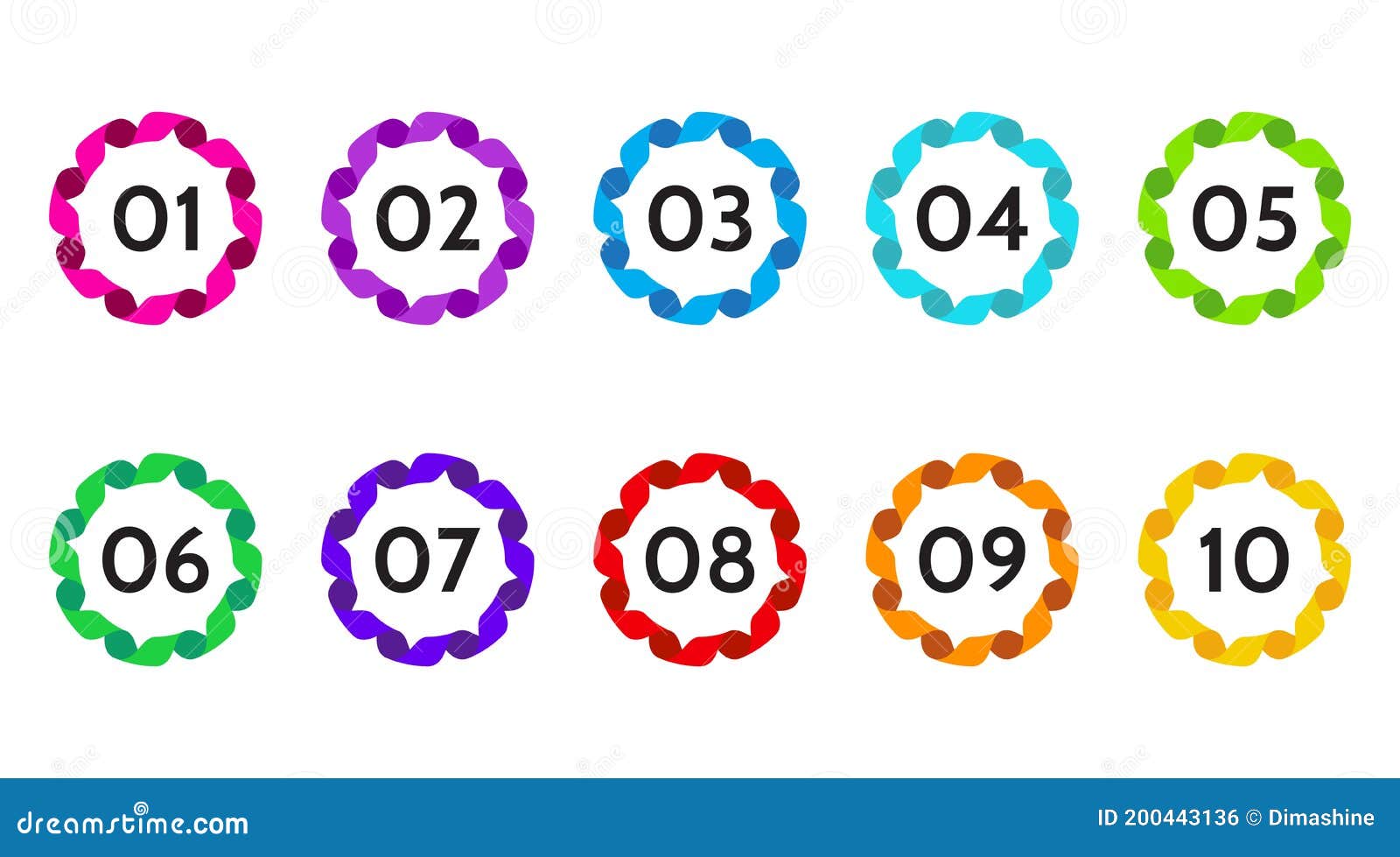 Bullet Points Data, Info Markers. Icon Arrow Set. Number Flags 1 To 12 ...