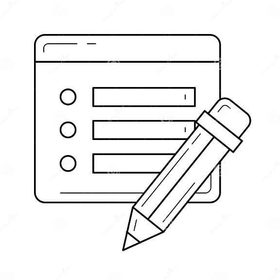 Bullet points line icon. stock vector. Illustration of isolated - 113774397
