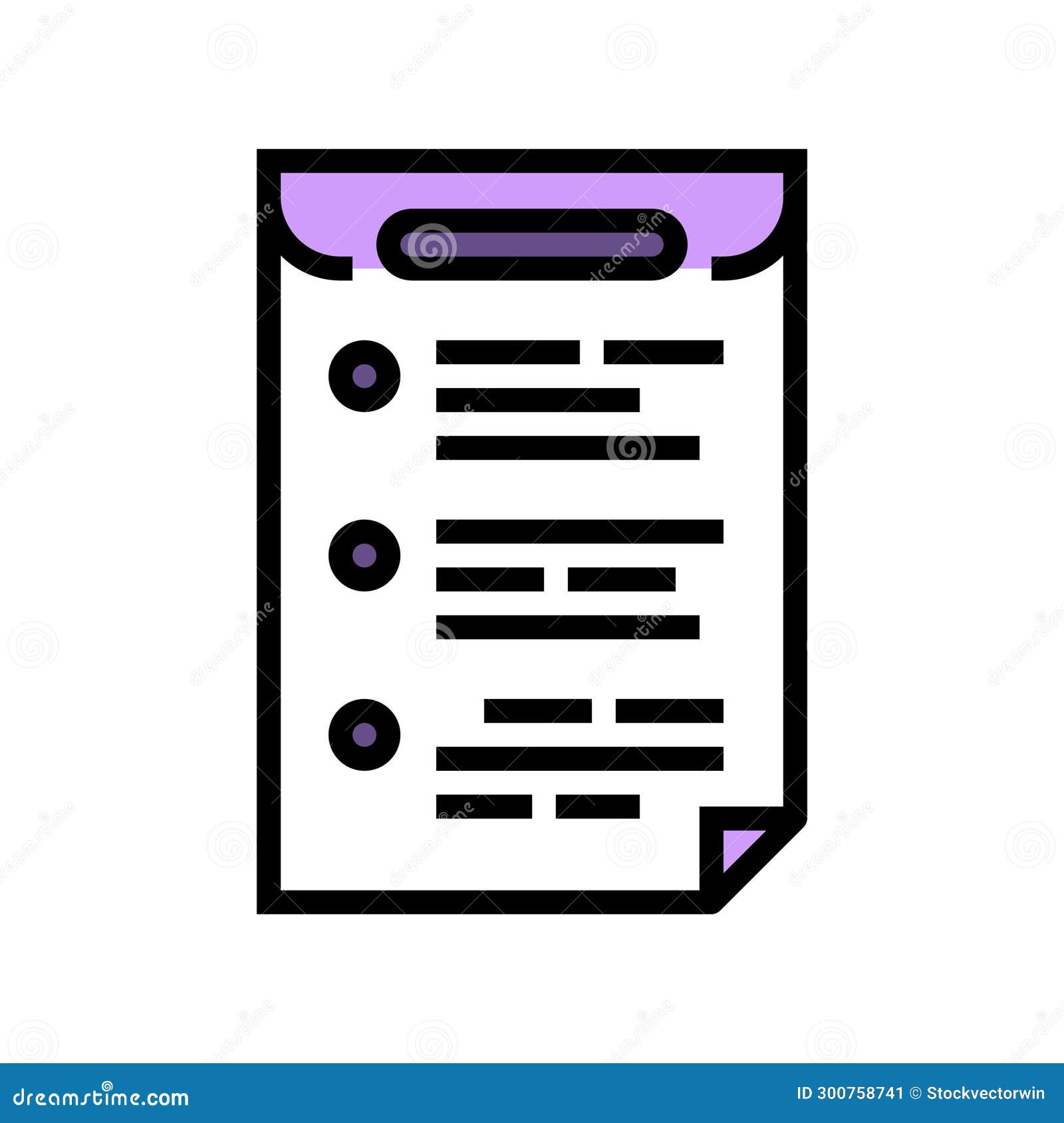 Bullet Points List Color Icon Vector Illustration Stock Vector ...