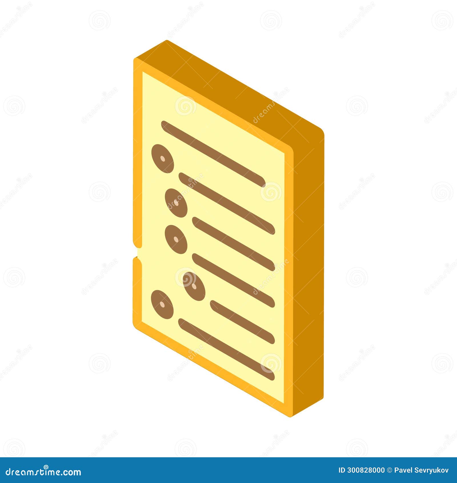 Bullet Points List Isometric Icon Vector Illustration Stock ...