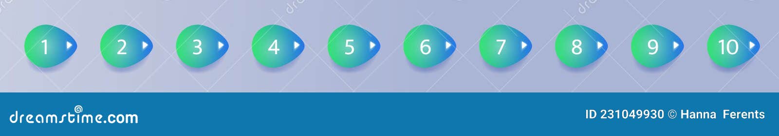 Bullet Points Template. Vector Icons Set for Infographic Stock Vector ...