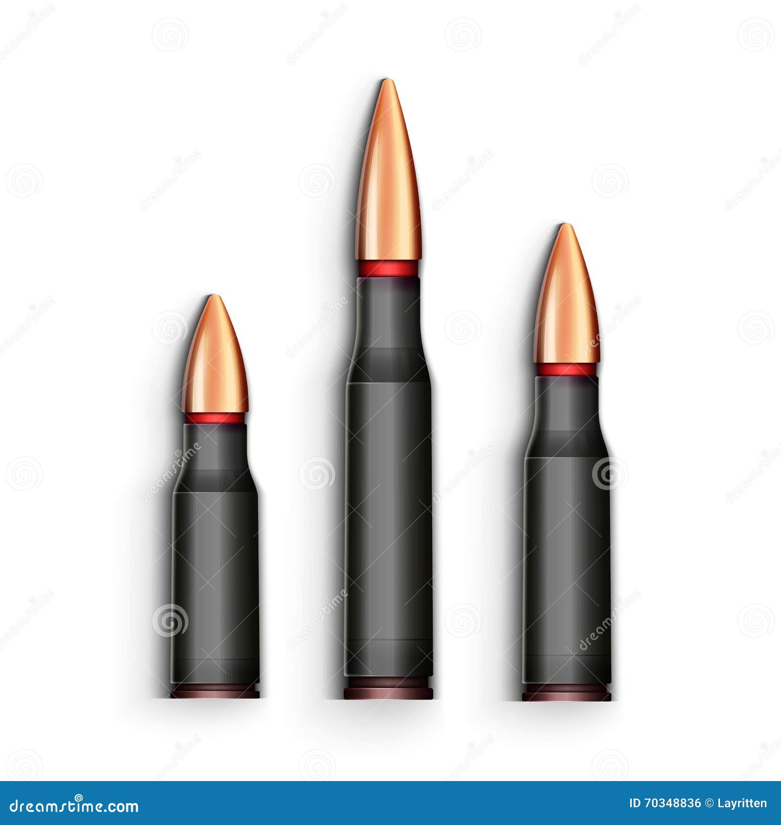 Bullet. Realistic Flying Lead Metal Shape With Smoke Traces, Dangerous ...