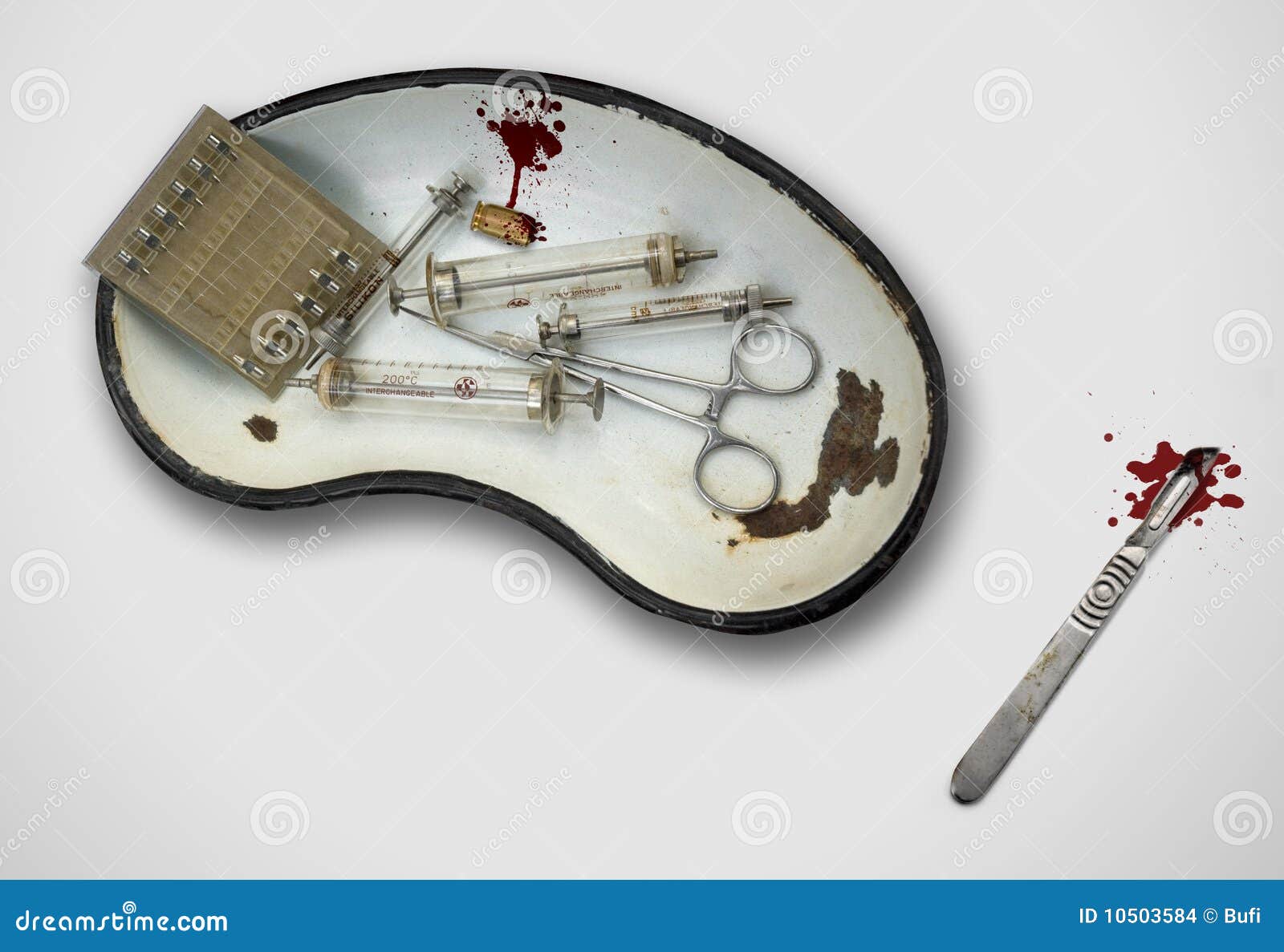 The bullet removed stock photo. Image of bloody, equipment - 10503584