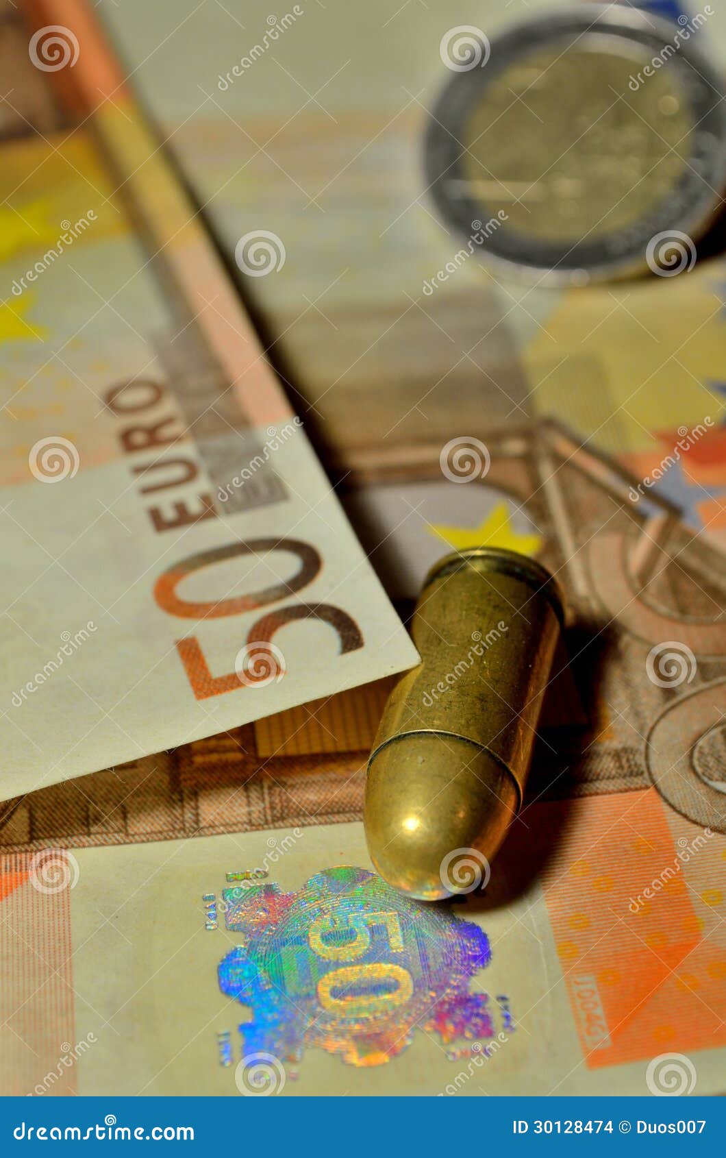 Bullet and money stock photo. Image of ammunition, crime - 30128474