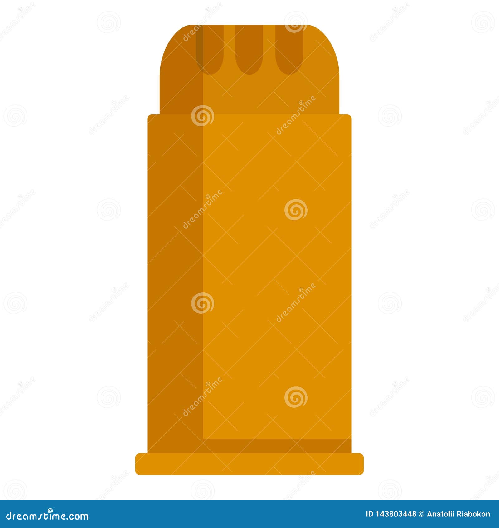 Bullet Shell Icon, Flat Style Stock Vector - Illustration of rifle ...