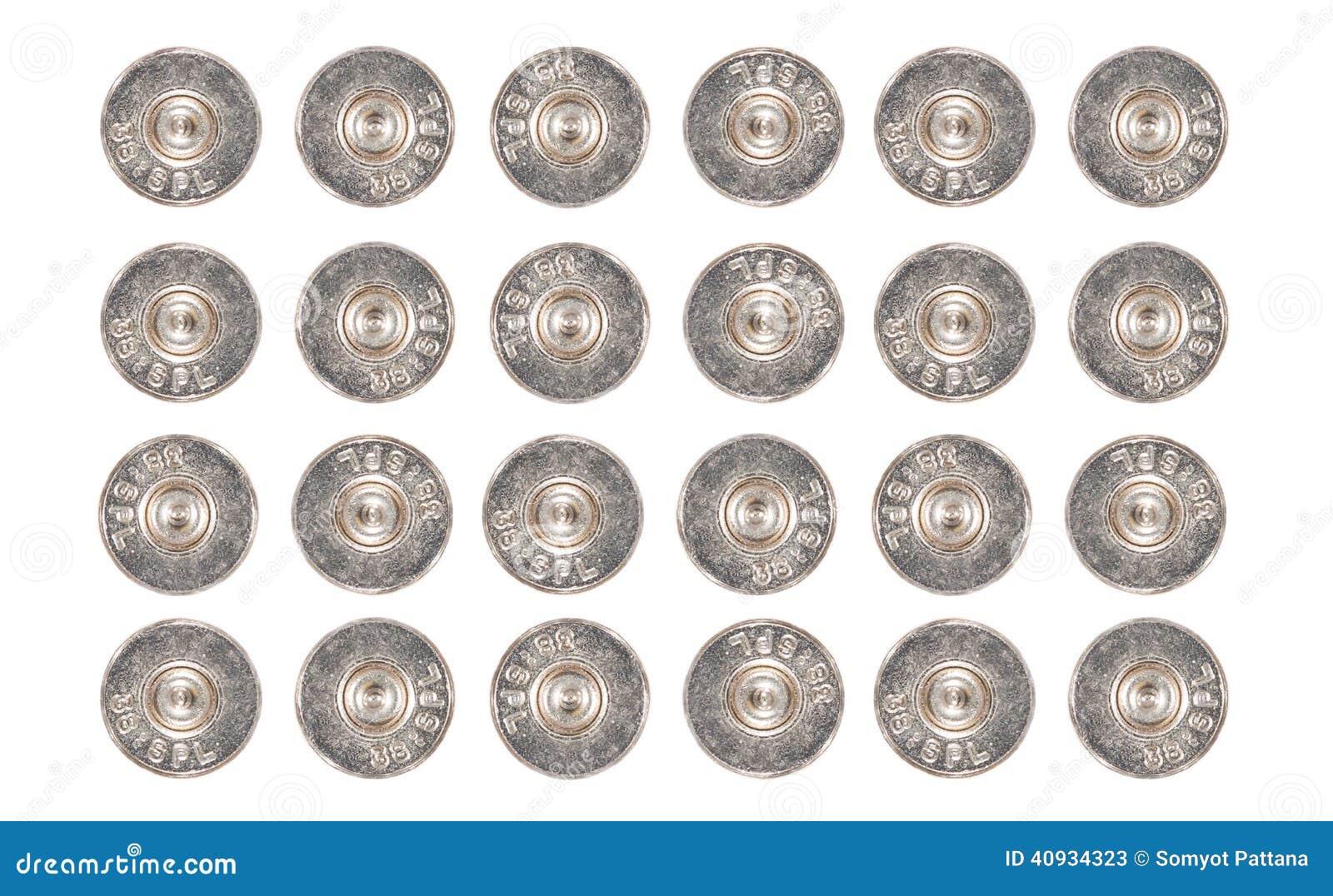 Bullet shell stock image. Image of primer, revolver, isolated - 40934323