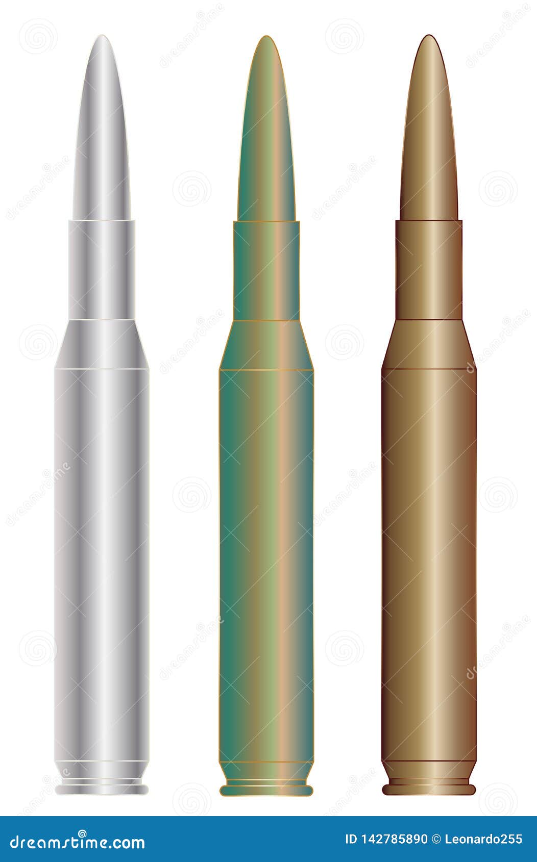 Bullet Shell set stock vector. Illustration of object - 142785890