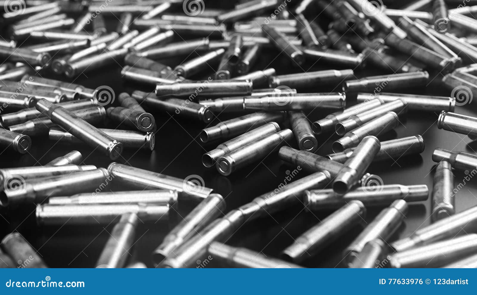 Bullet Shells Background- 3D Illustration Stock Illustration ...