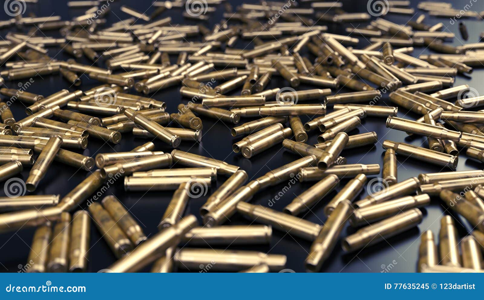Bullet Shells From Heavy Machine Gun On The Table With Camouflage ...