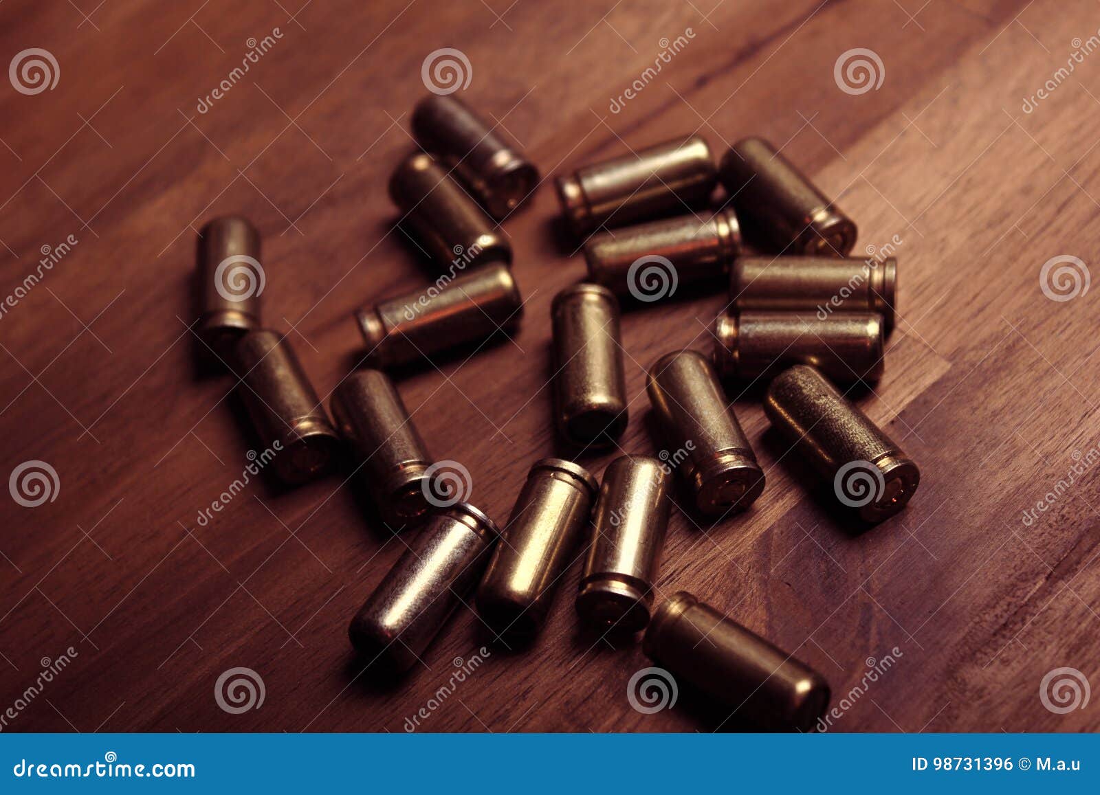 Bullet shells stock photo. Image of background, pistol - 98731396