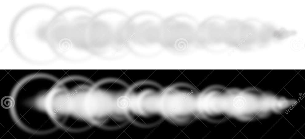 Bullet Shock Wave Isolated with Mask Stock Illustration - Illustration ...