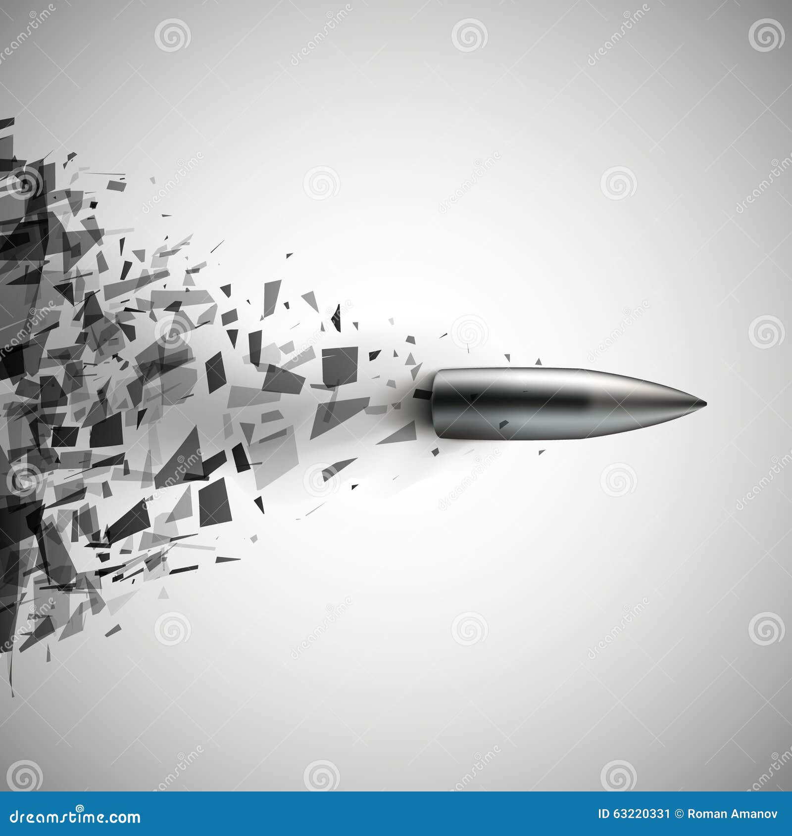 Bullet Shot Smashed the Glass Stock Vector - Illustration of bullet ...