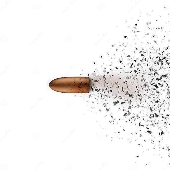 Bullet Shot Smashed the Glass in the Splinters. Vector Stock Photo ...
